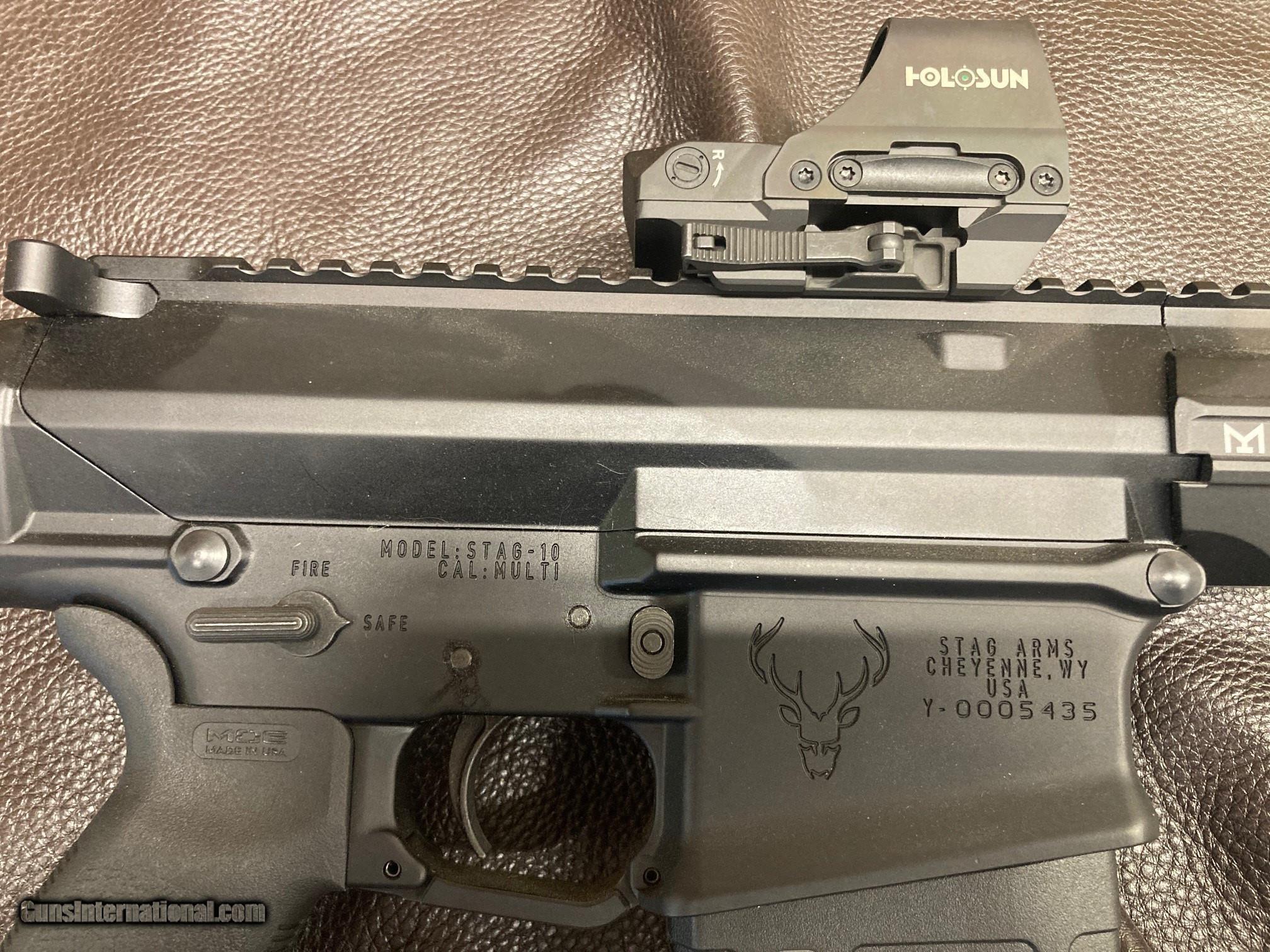 Stag, AR-10, 308 with American Precision brake and Holosun red dot.