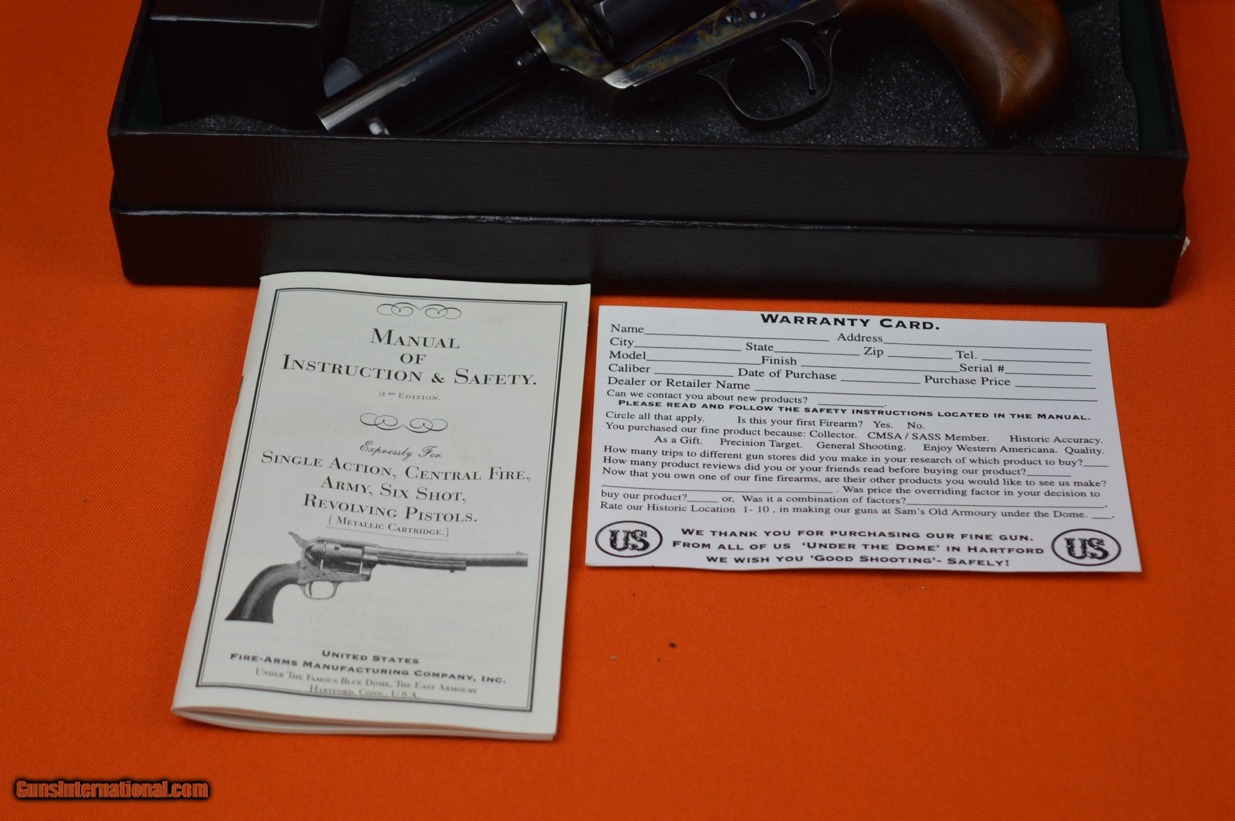 USFA US Firearms SAA Sheriff's Model SAA 45 Colt 3 1/2" Birdshead Grip ...