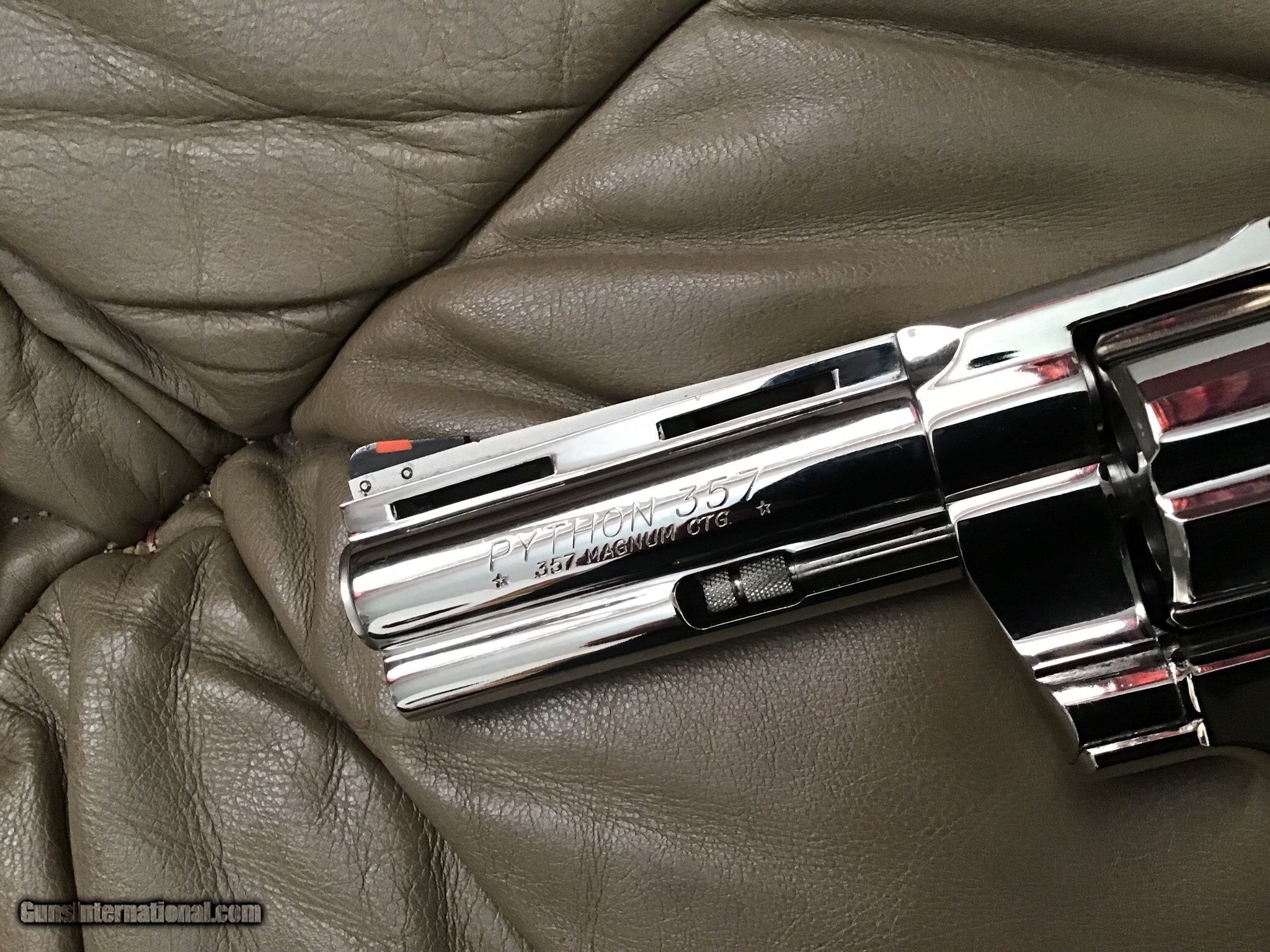 COLT PYTHON 357 MAGNUM, 4” BRIGHT NICKEL, MFG. 1979, NEW UNFIRED ...