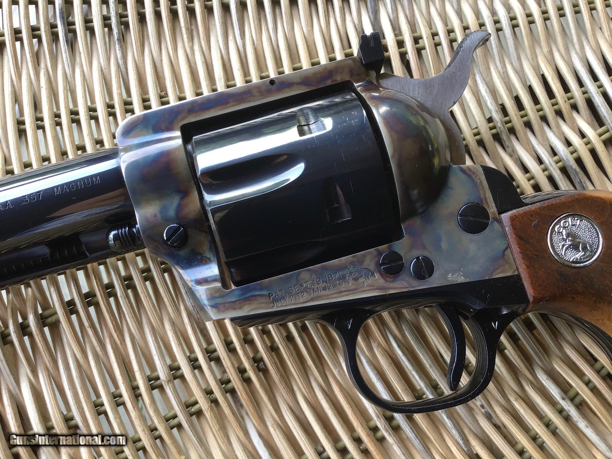 COLT SAA, NEW FRONTIER, 2ND GENERATION 357 MAGNUM, 5 1/2” BLUE/ CASE ...