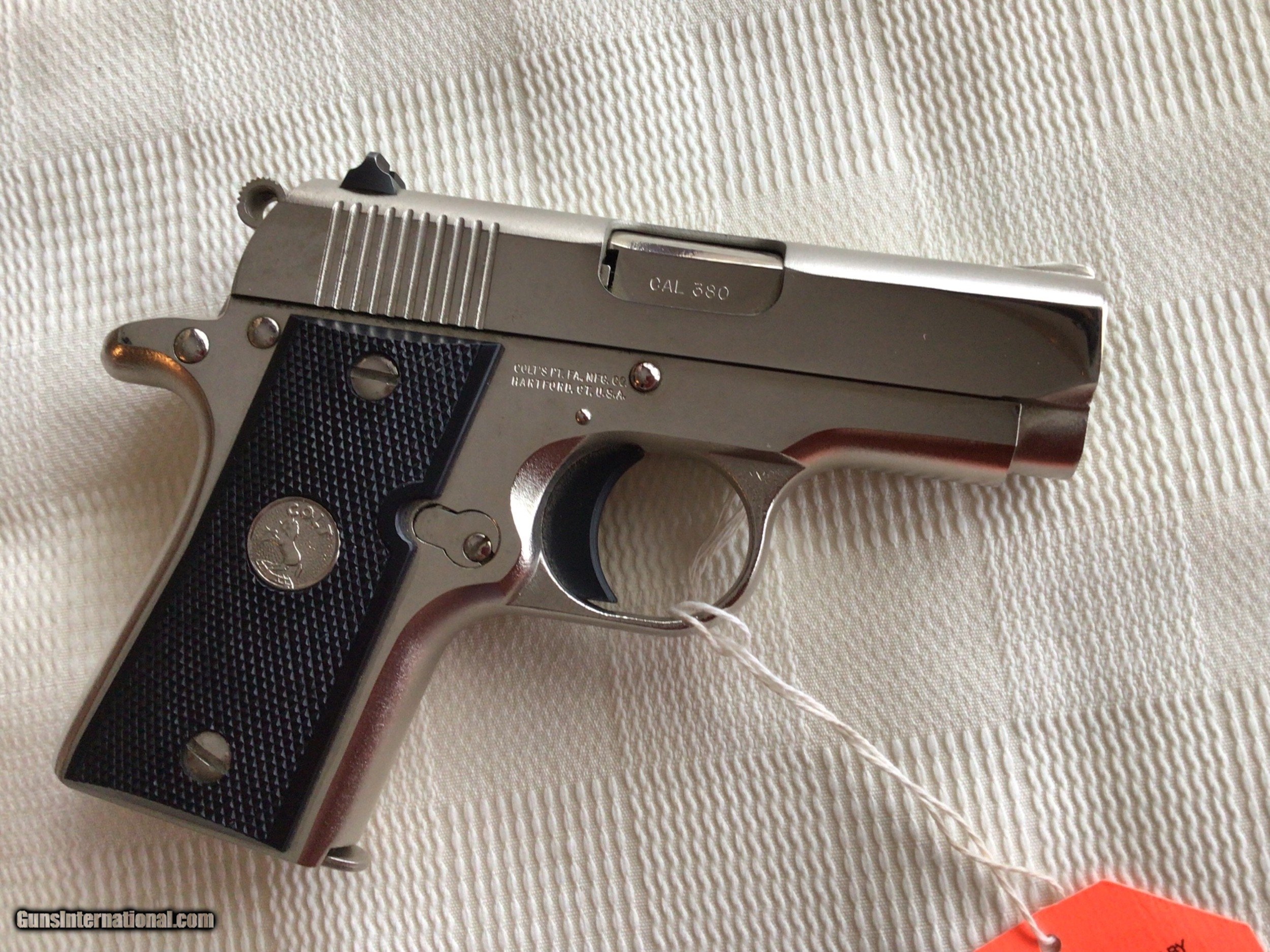 COLT MUSTANG 380 CAL., BRIGHT NICKEL, NEW UNFIRED IN BOX, WITH OWNERS ...