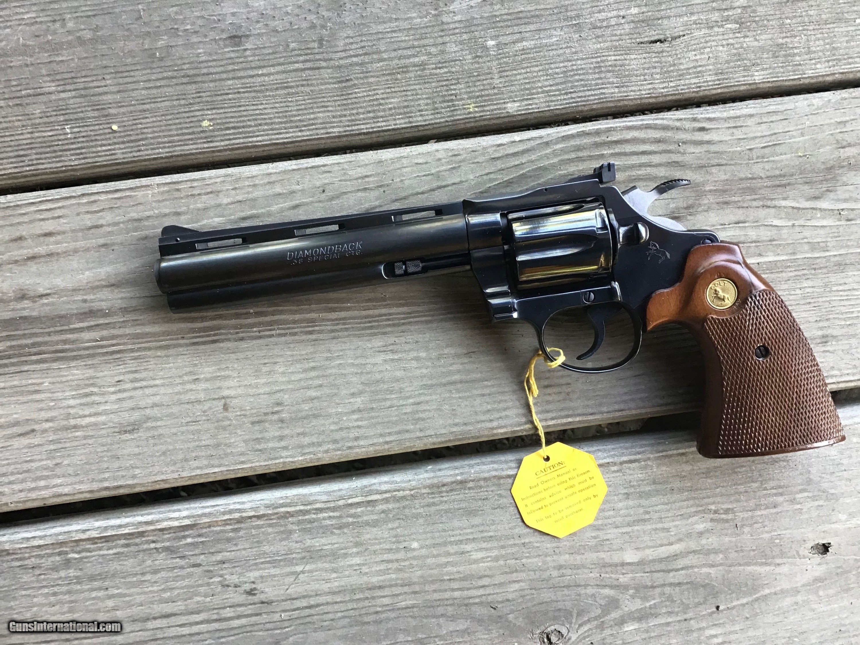 COLT DIAMONDBACK 38 SPC. 6” BLUE, NEW IN THE BOX, WITH OWNERS MANUAL ...