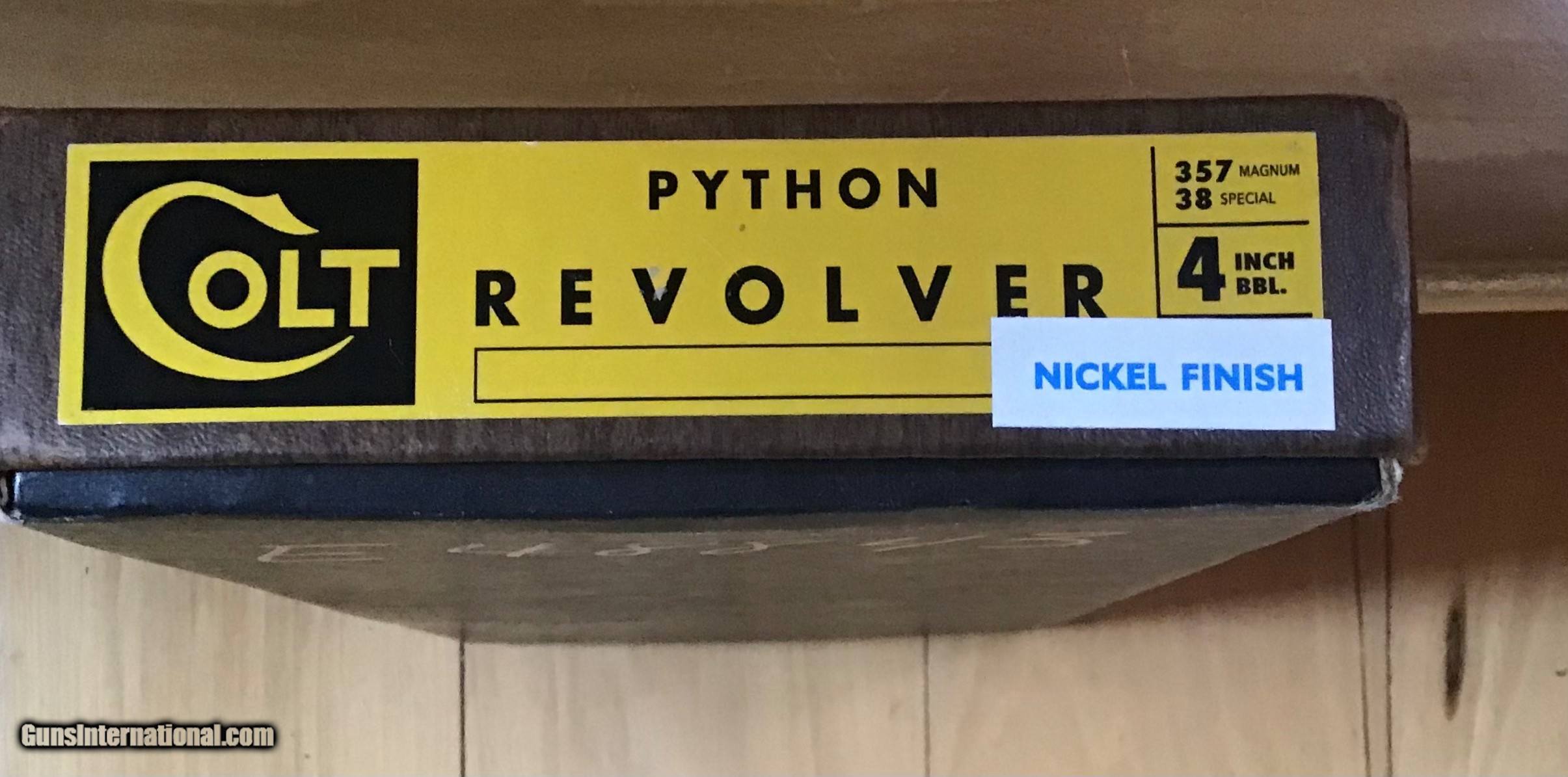 COLT PYTHON 357 MAGNUM, BRIGHT NICKEL 4” BARREL, NEW UNFIRED IN THE BOX ...