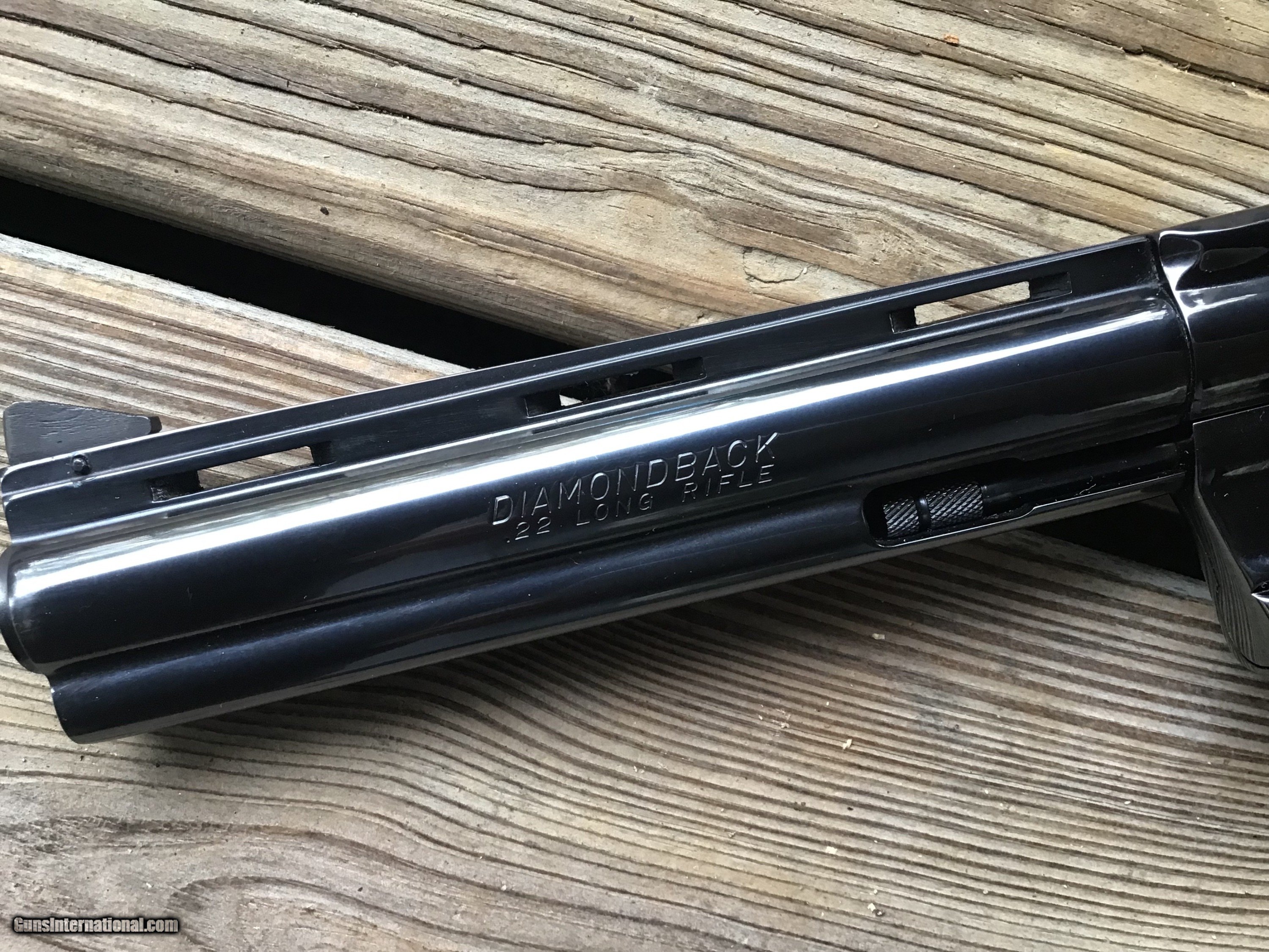 COLT DIAMONDBACK 22 LR. 6” BLUE, LIKE NEW IN THE BOX WITH OWNERS MANUAL ...