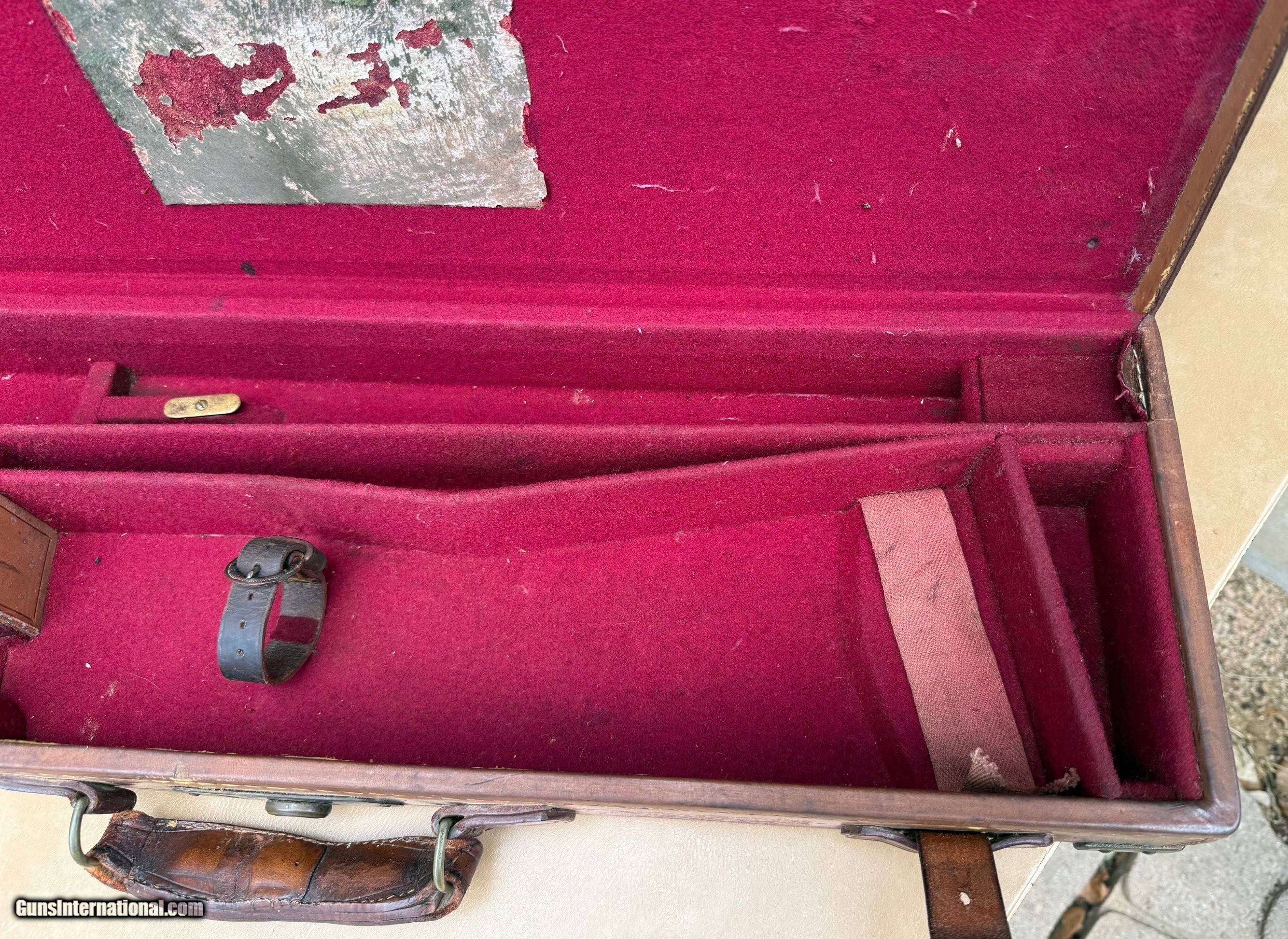 English leather gun case vintage 26" solid