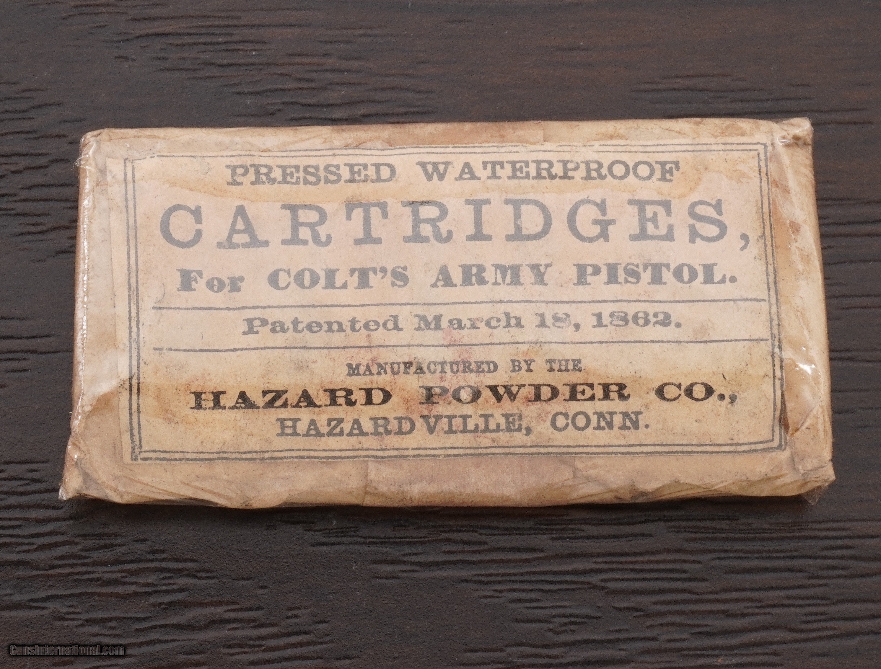 Six Pressed Powder Cartridges for Colt's .44 1860 Army Pistol by Hazard ...