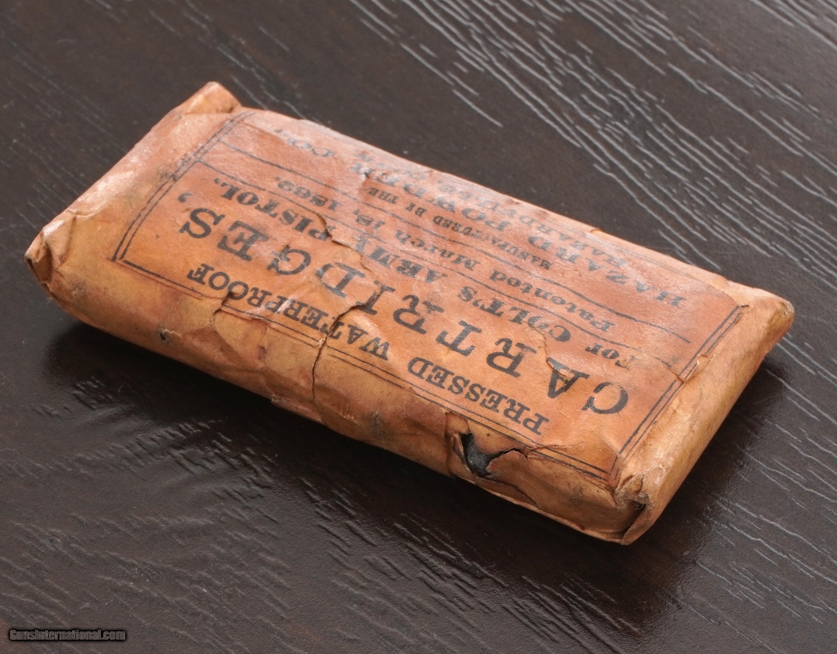 Six Pressed Powder Cartridges for Colt's .44 1860 Army Pistol by Hazard ...