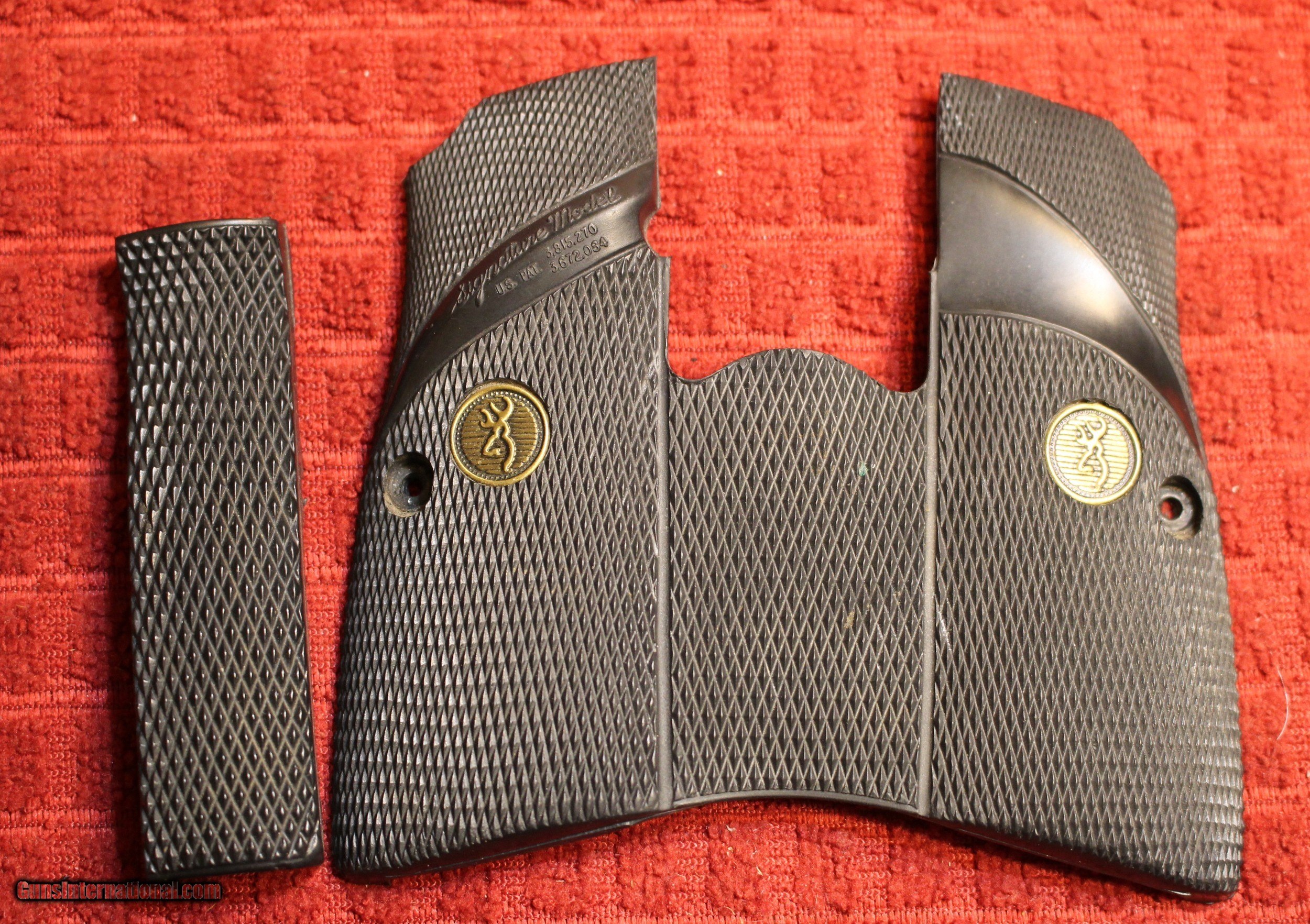 Original Factory Browning Hi Power BHP Logo Grips for 9mm or 40 S&W ...