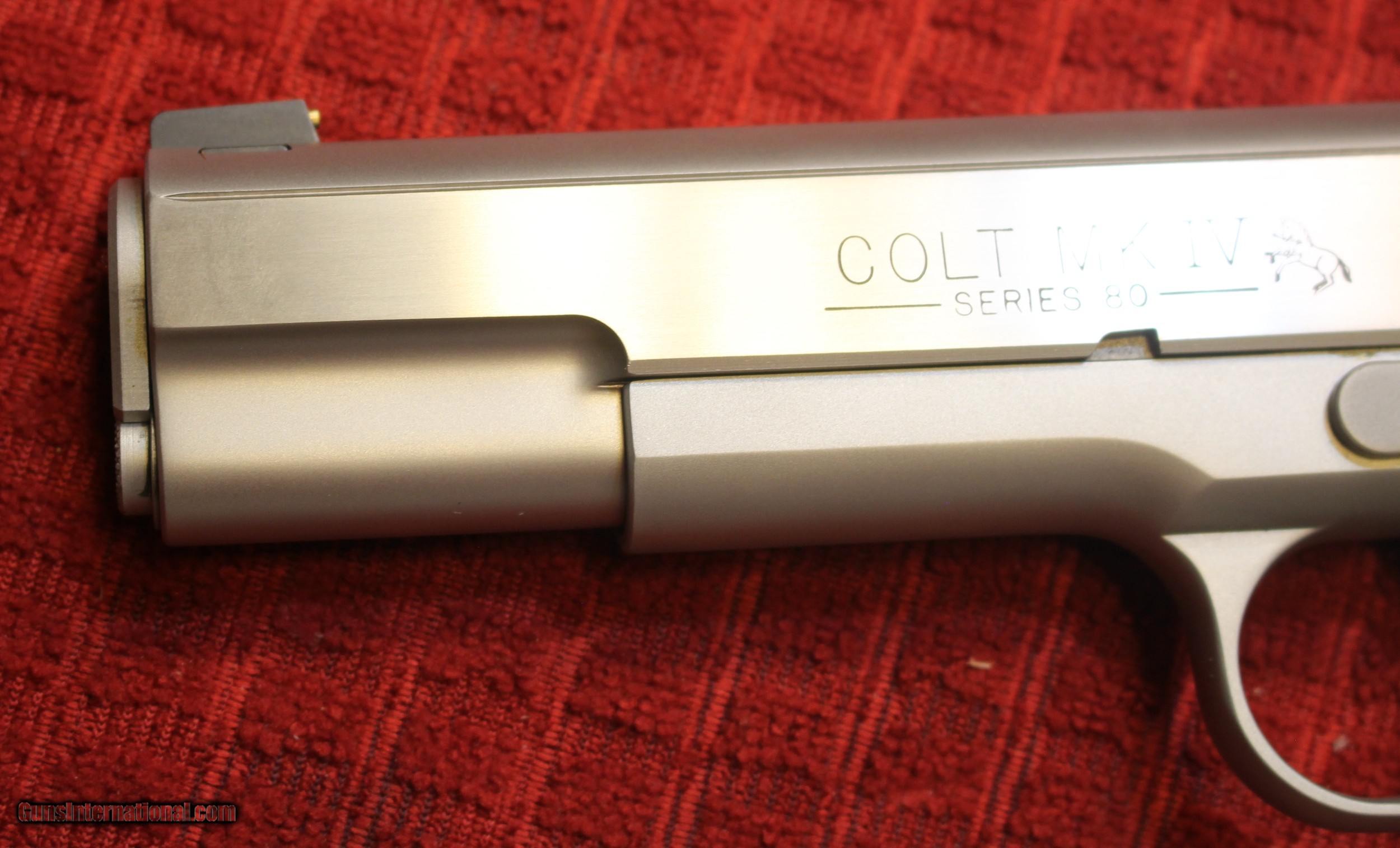 Evolution Armory Full Custom Colt 1911 45 ACP Series 80 Matte Silver ION BOND Semi Pistol for sale