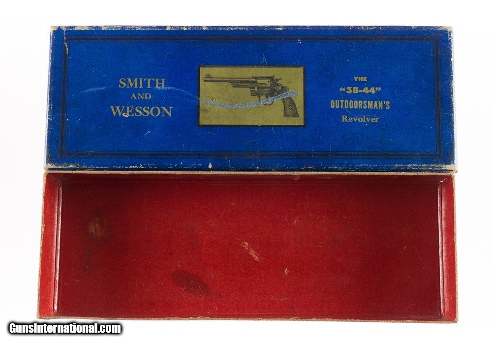 AWESOME Smith & Wesson Pre War .38/44 Outdoorsman Box 6 1/2" Blued ...