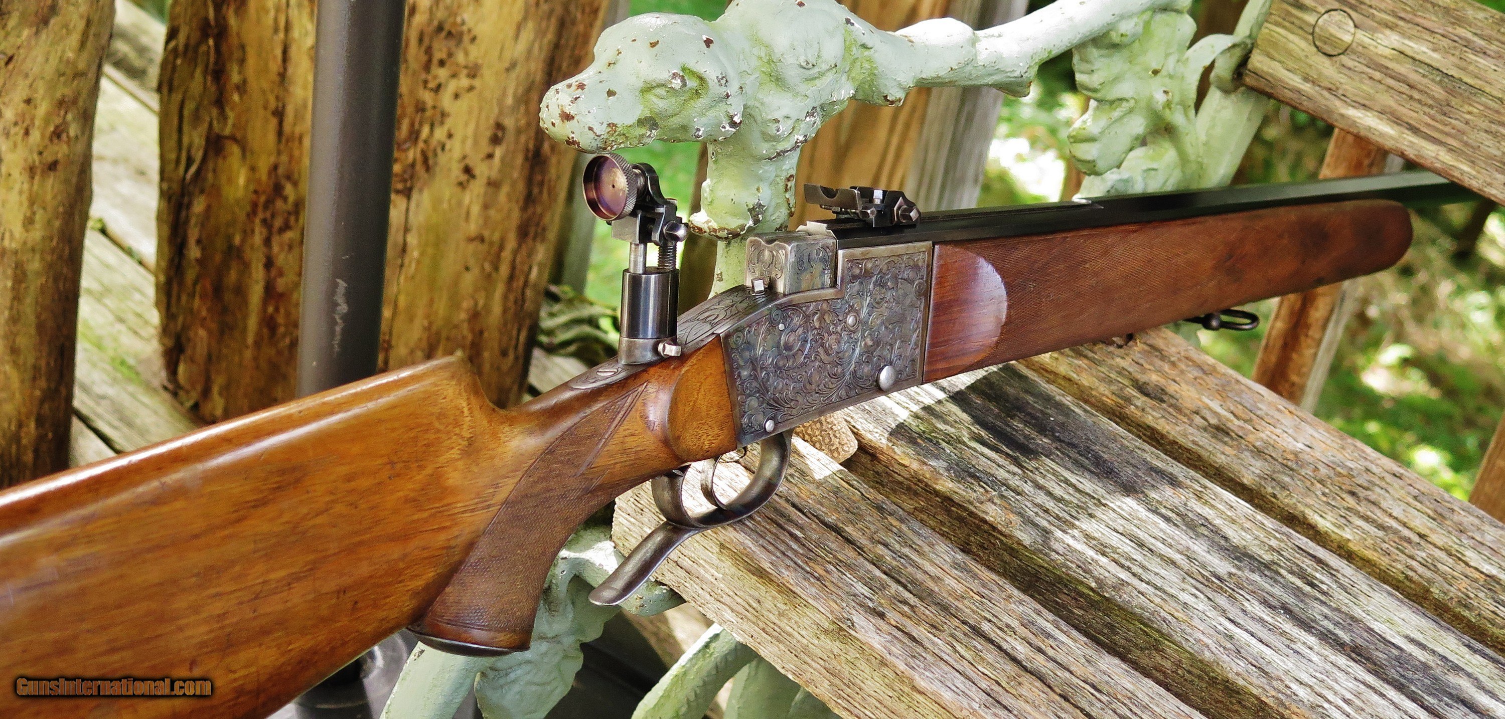 German FLZ KLEINKALIBERBUCHSE Falling Block Target Rifle .22LR 28 ...