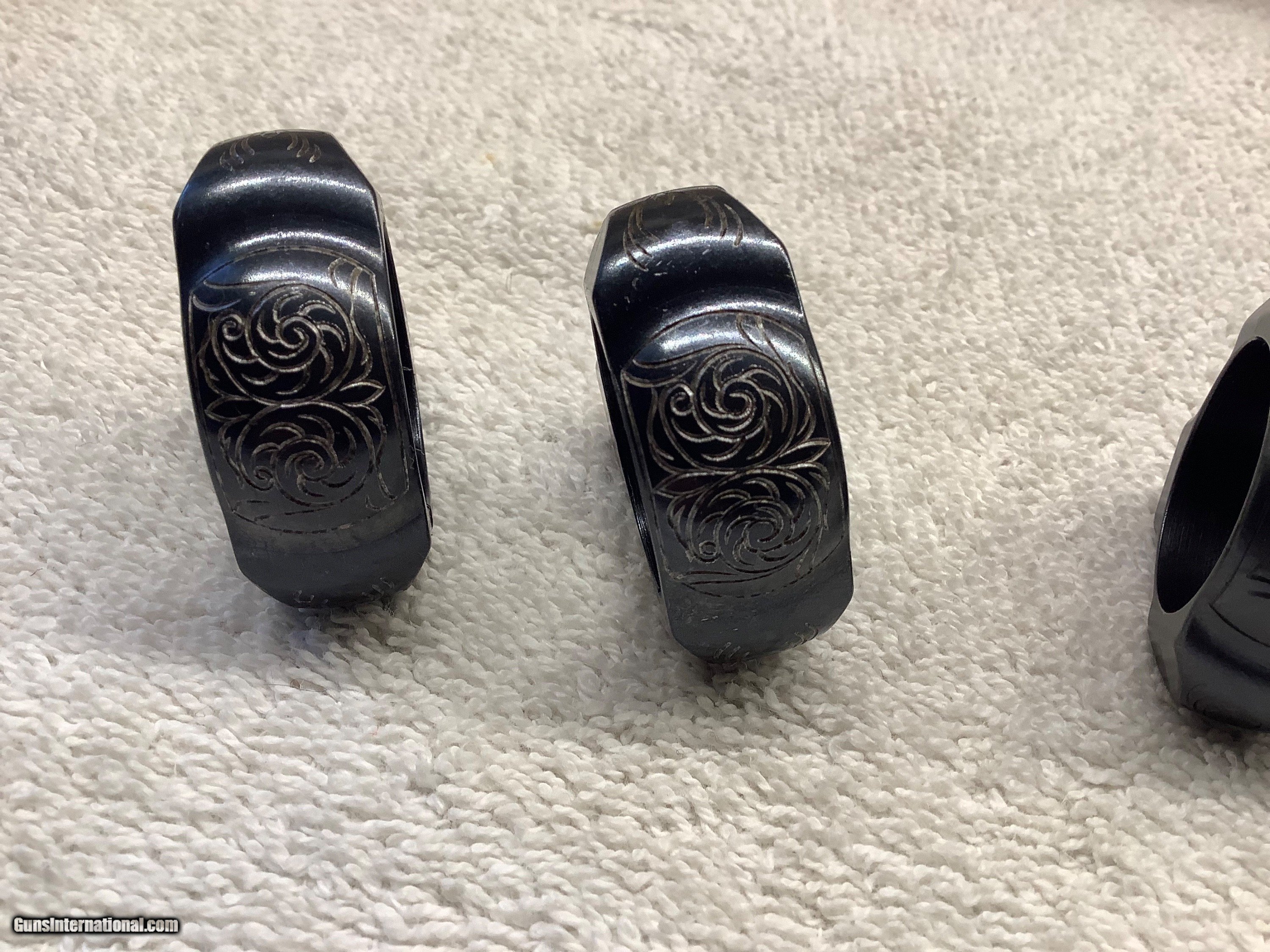 2 Sets Vintage Redfield Engraved 1” Scope Rings