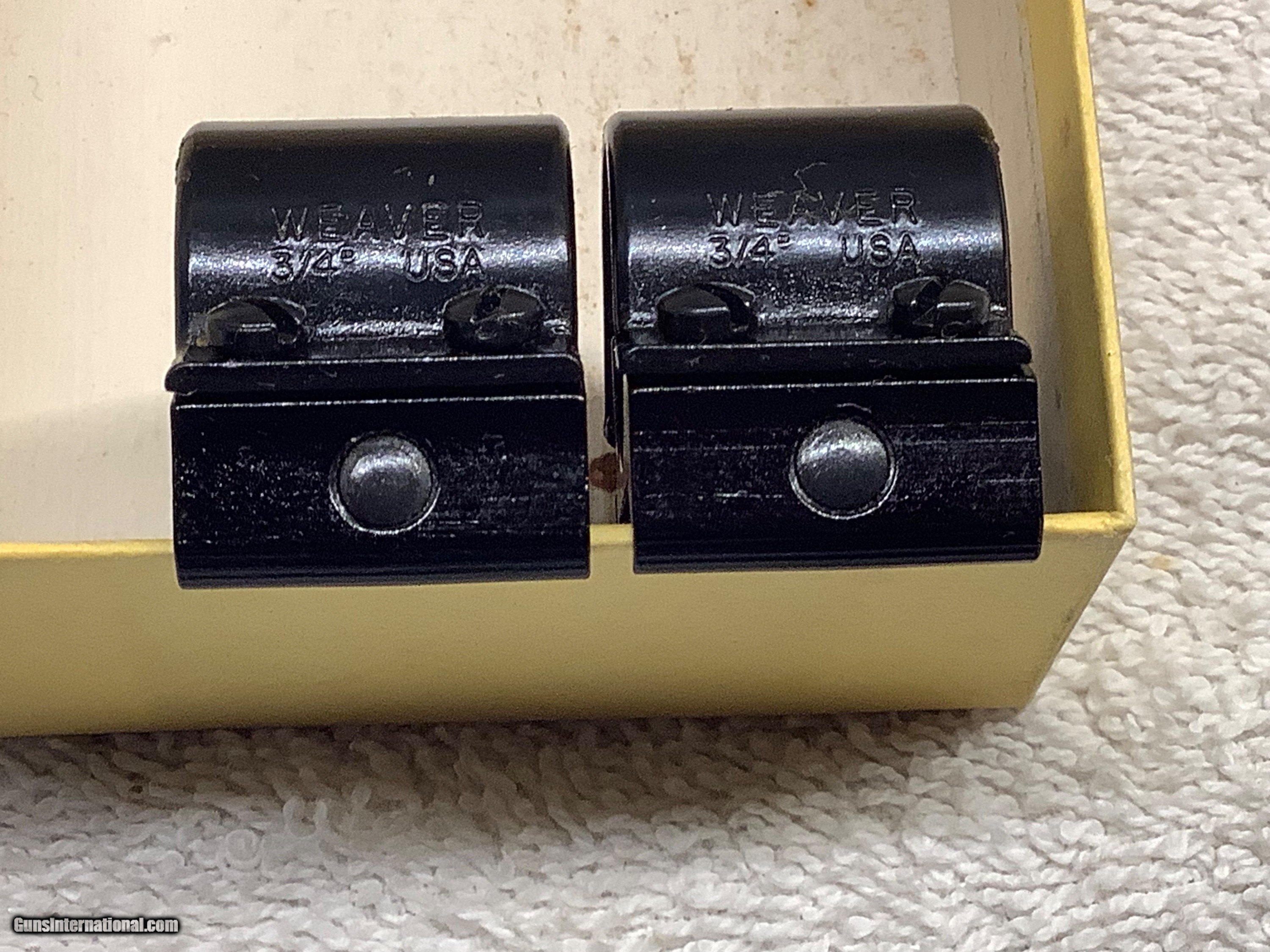 Vintage Weaver 3/4” Scope Rings W/Box
