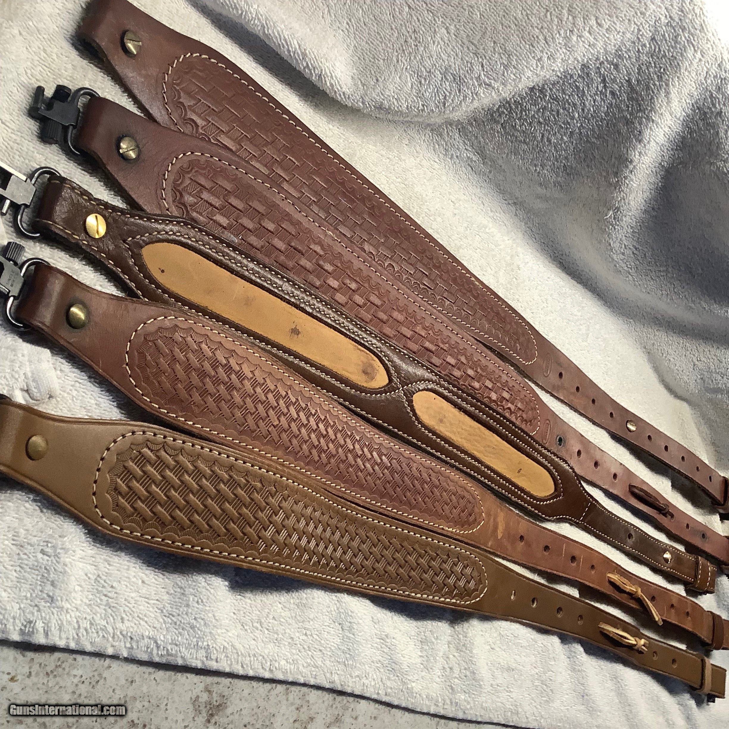 5 Vintage Leather Cobra Rifle Slings