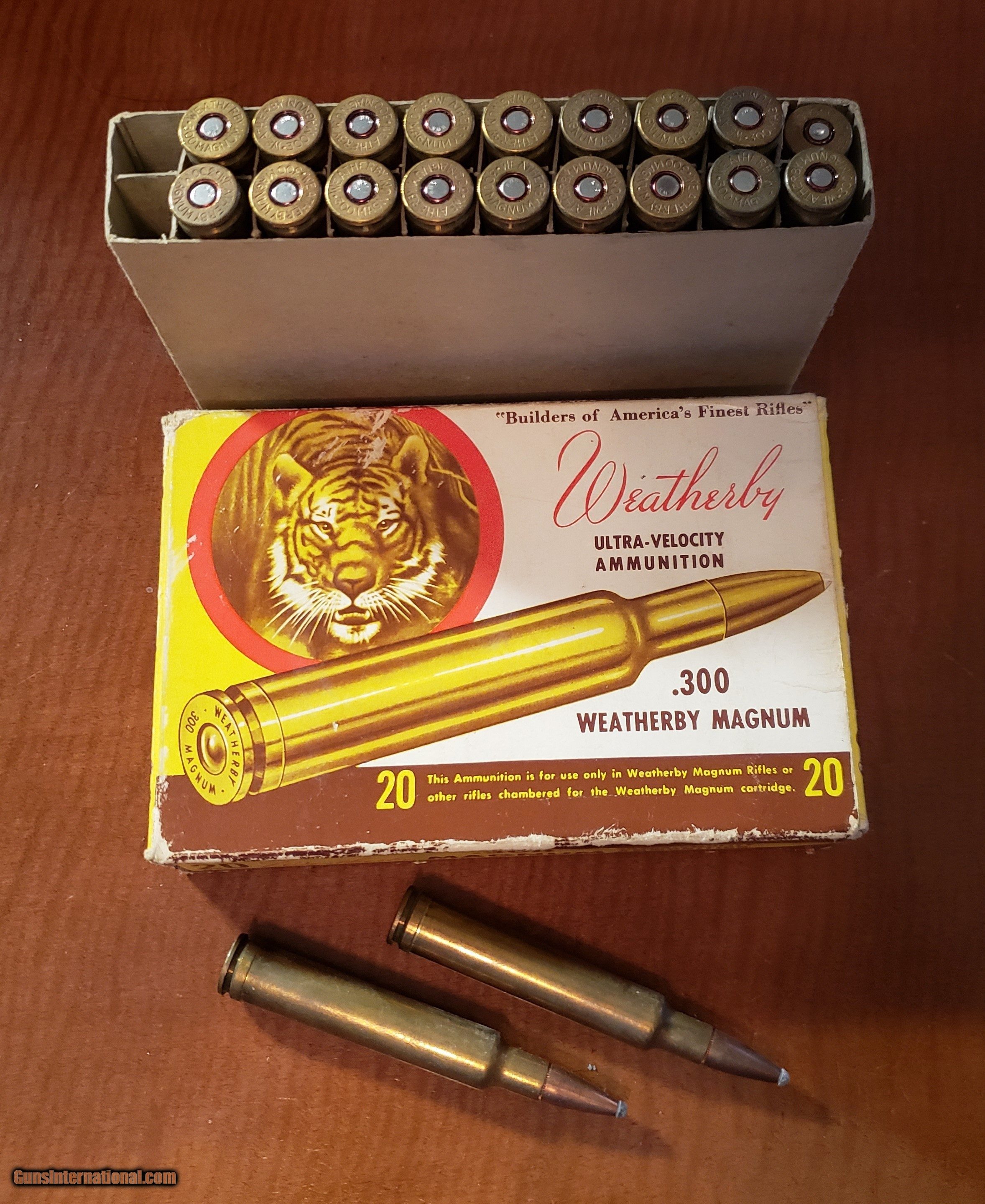 (2) VINTAGE WEATHERBY .300 WEATHERBY MAGNUM AMMO – ULTRA-VELOCITY ...