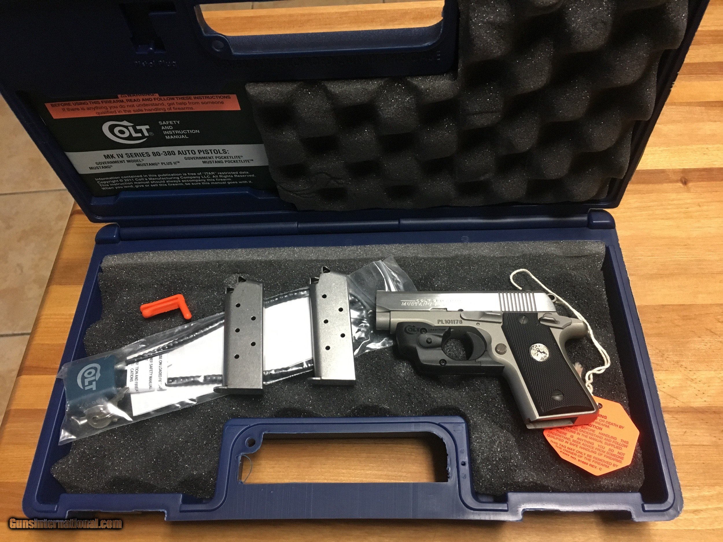 Colt .380 Mustang Pocketlite with Laser nearly brand new, original owner