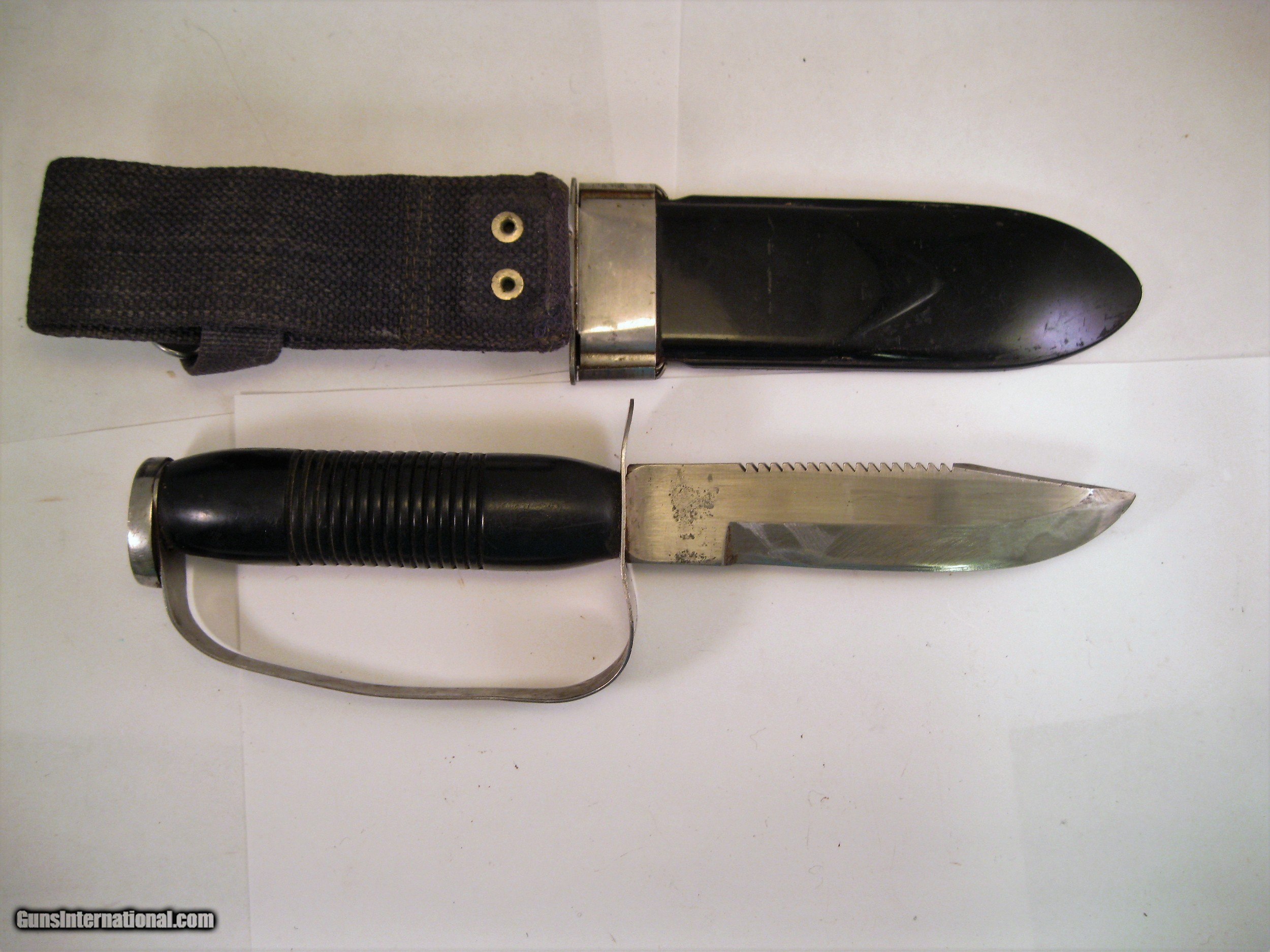 VINTAGE 1960s VIETNAM ERA US DIVERS VULCAN Dive Knife W SCABBARD Made ...