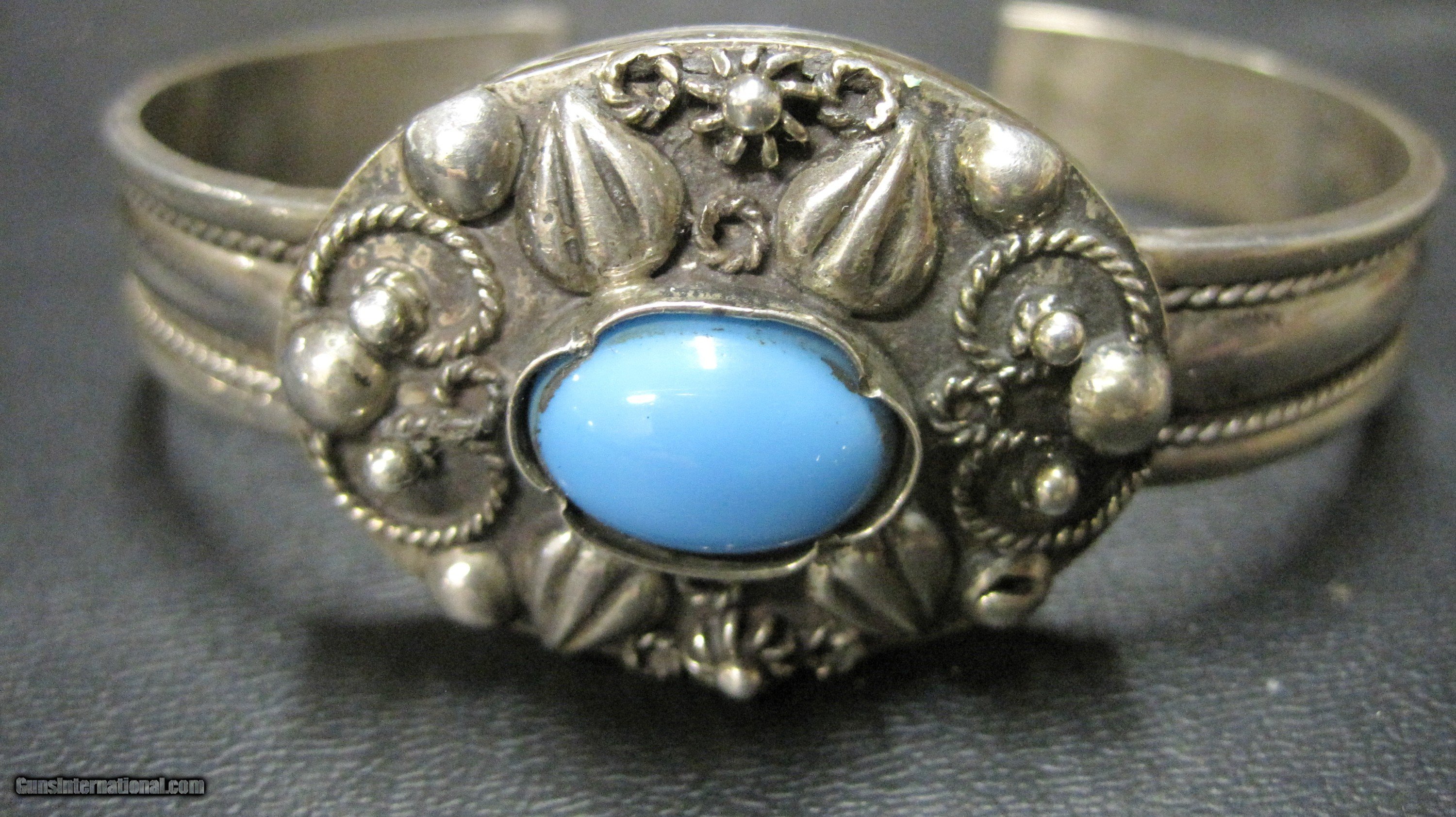 Moroccan Bracelet Silver Cuff Vintage Berber Tribal Ethnic Jewelry #2