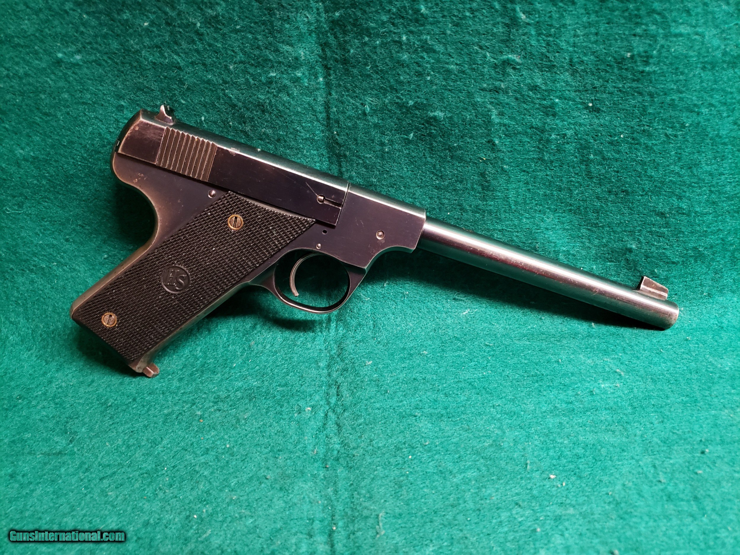 HI-STANDARD - MODEL B. BLUED. 6.5" BBL. W-ONE MAGAZINE. MFG. IN 1937 ...
