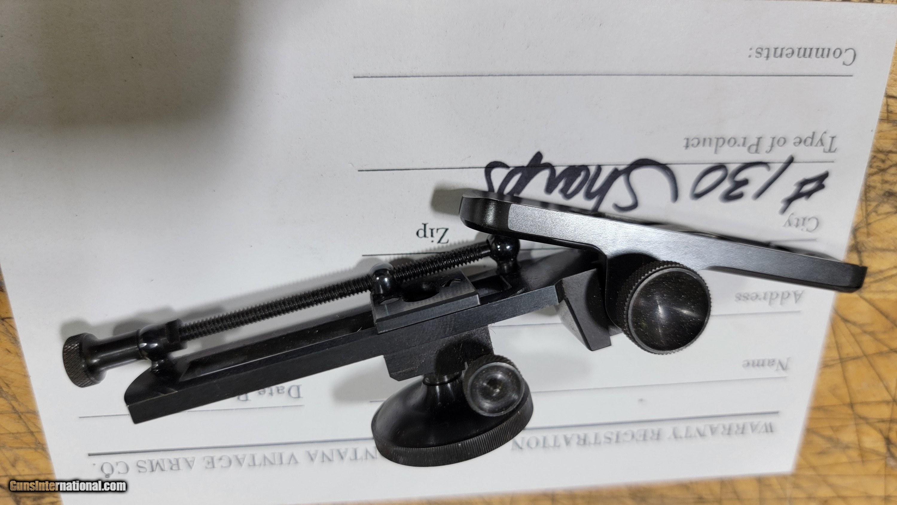 MONTANA VINTAGE ARMS VERNIER TANG SIGHT.