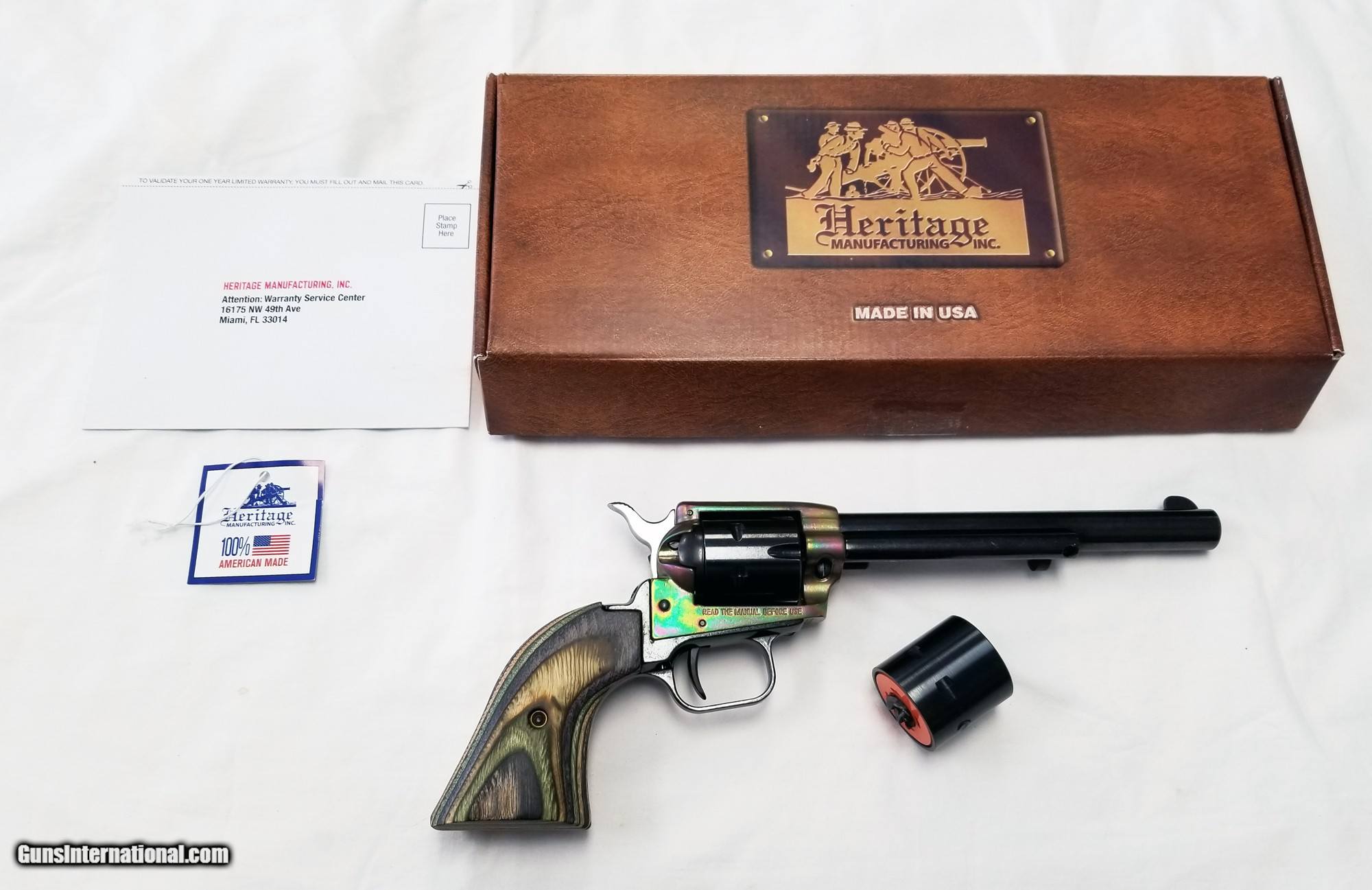 HERITAGE ROUGH RIDER 6 1/2" 22LR 22 MAGNUM CONVERTABLE LNIB