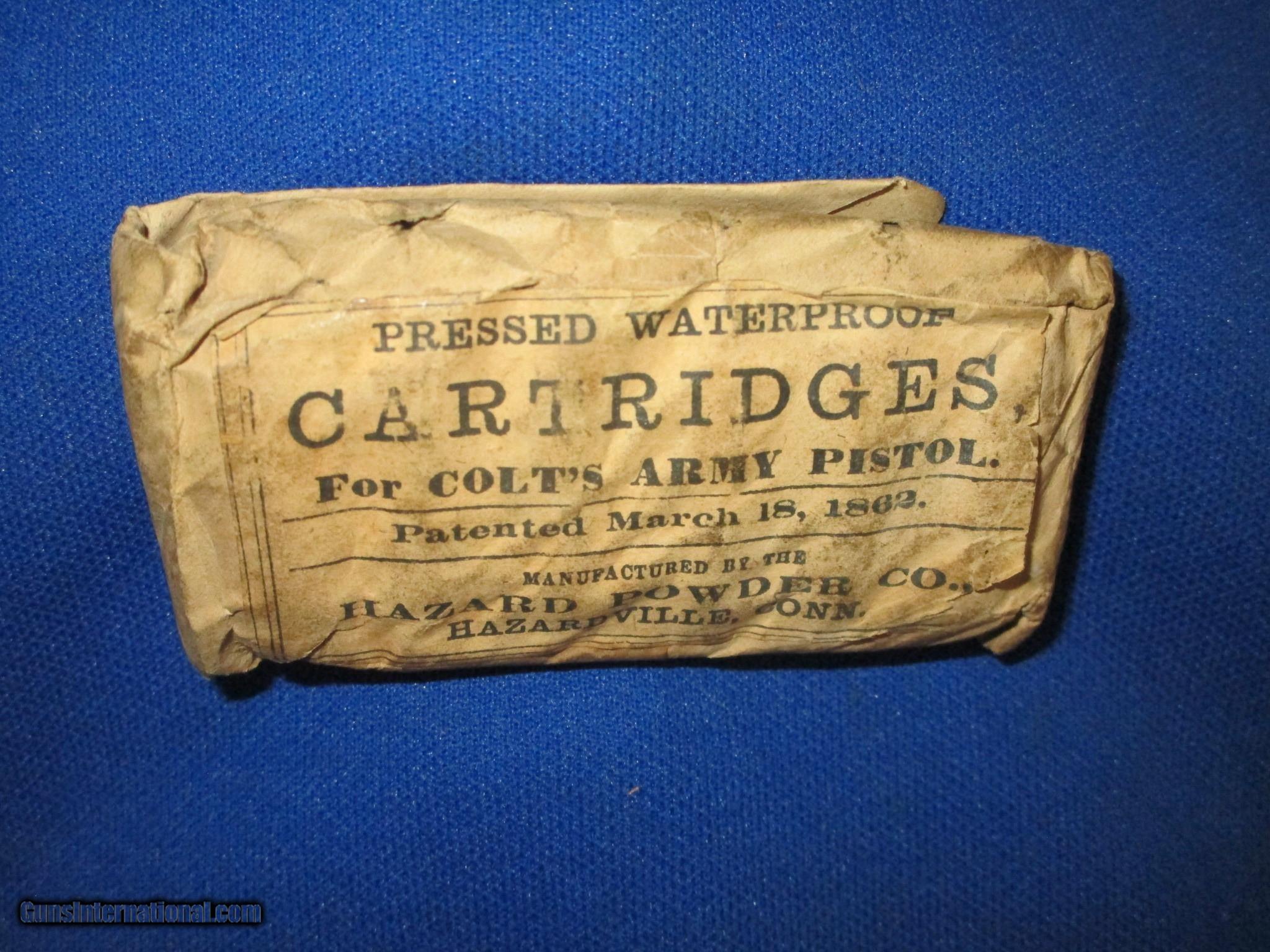 A Scarce Civil War "Hazard Powder Co." Marked Pack Of 6 Waterproof ...