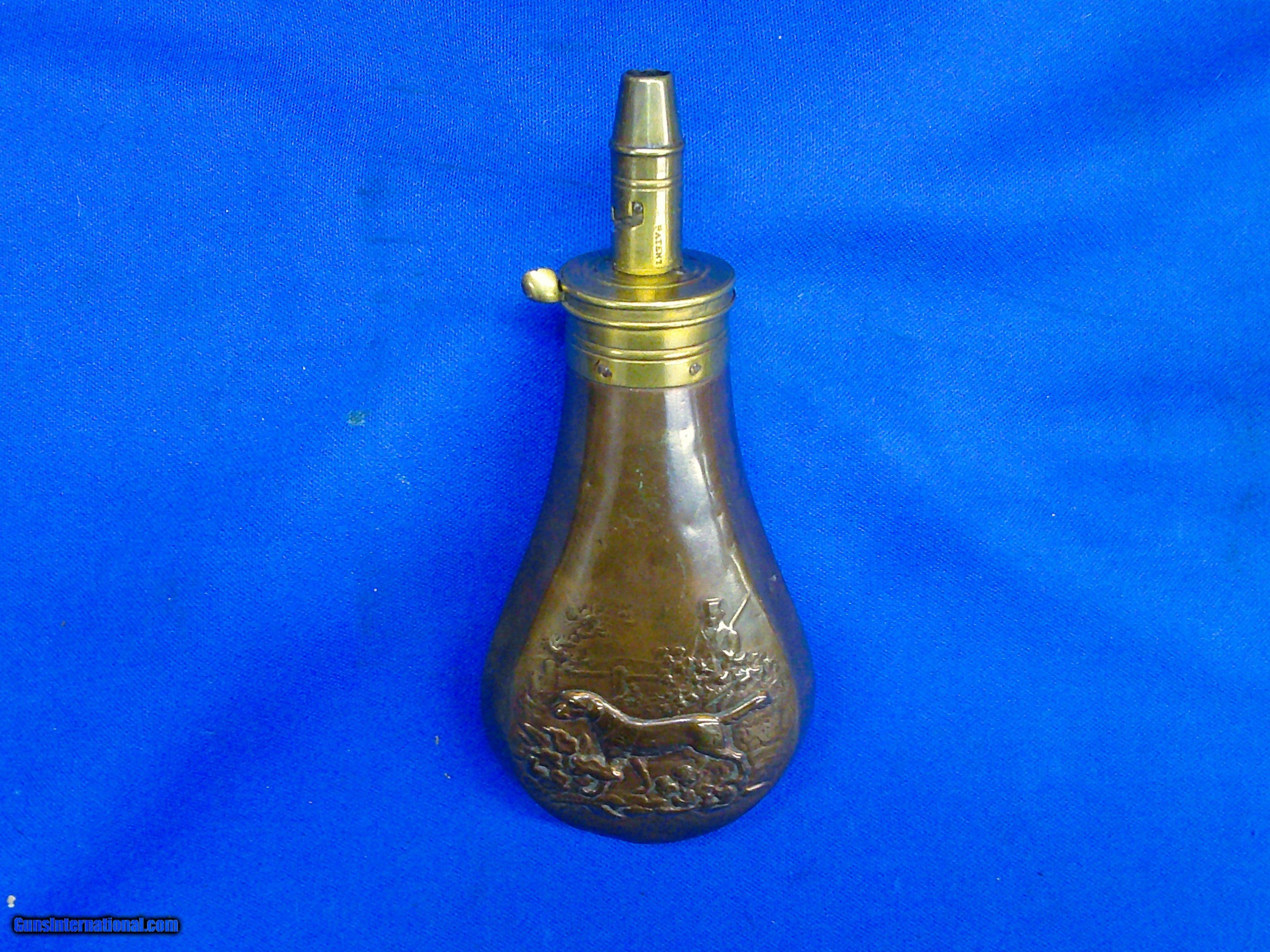An Early Civil War Period FRITH PATEN Large Hunting Dog Motif Powder ...