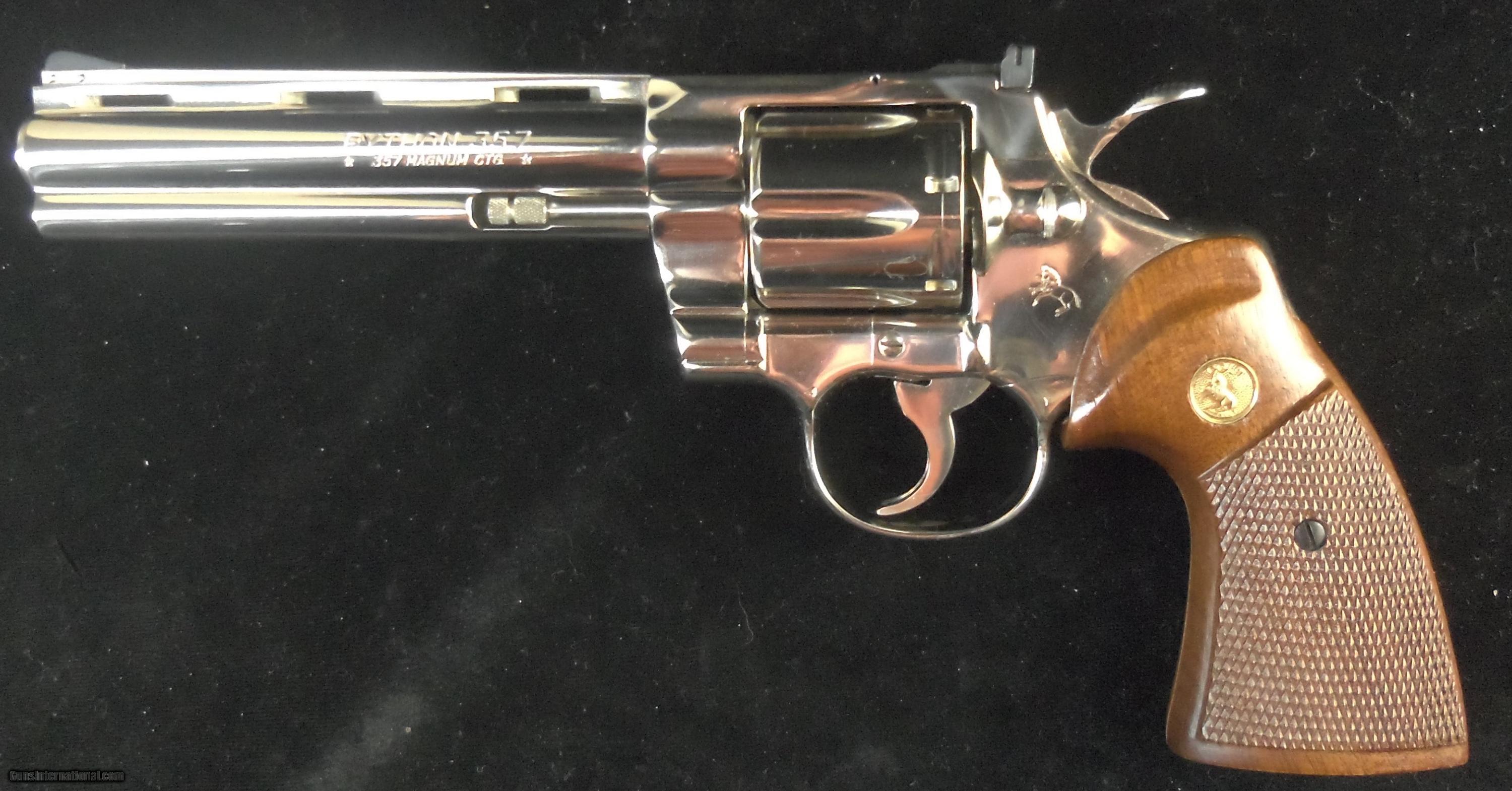 Colt Python 6" Nickel Unfired W/Box