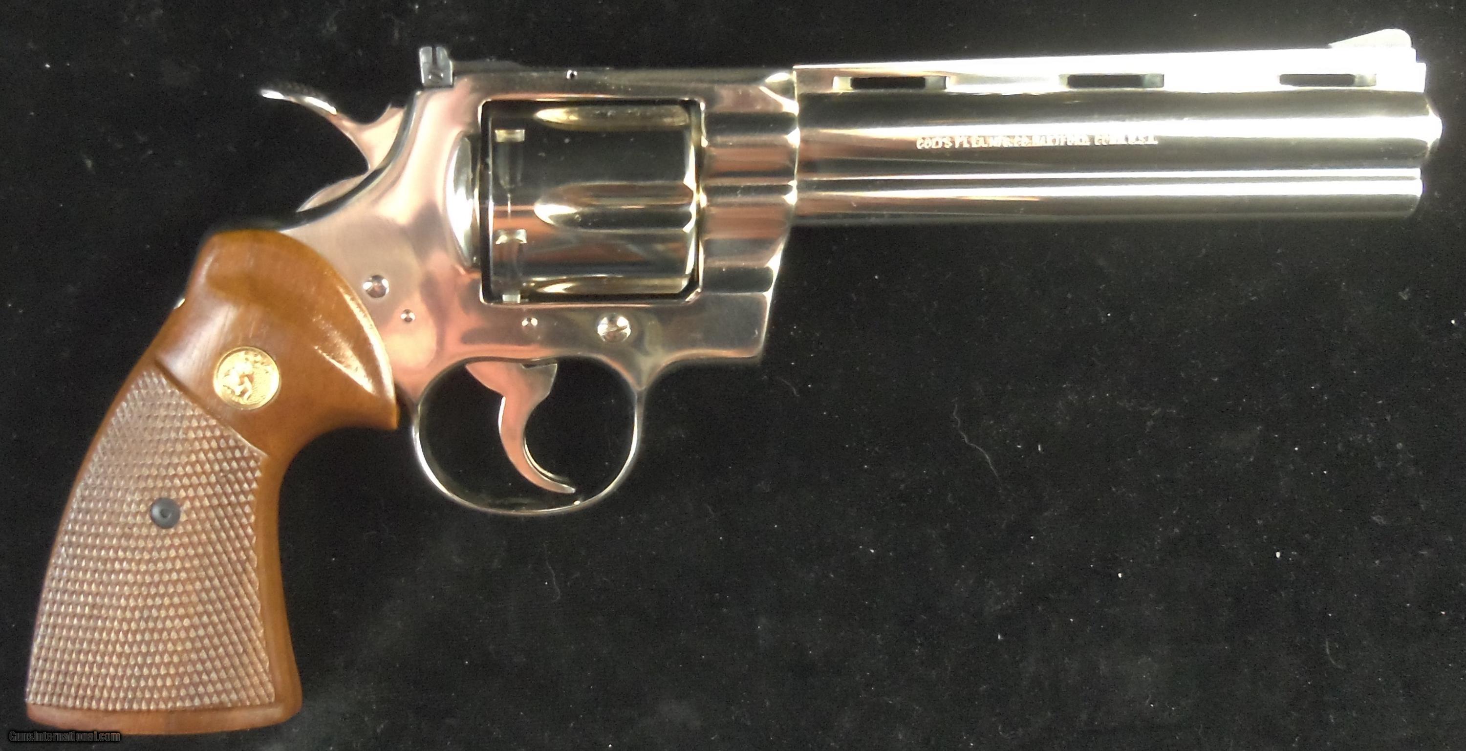 Colt Python 6" Nickel Unfired W/Box