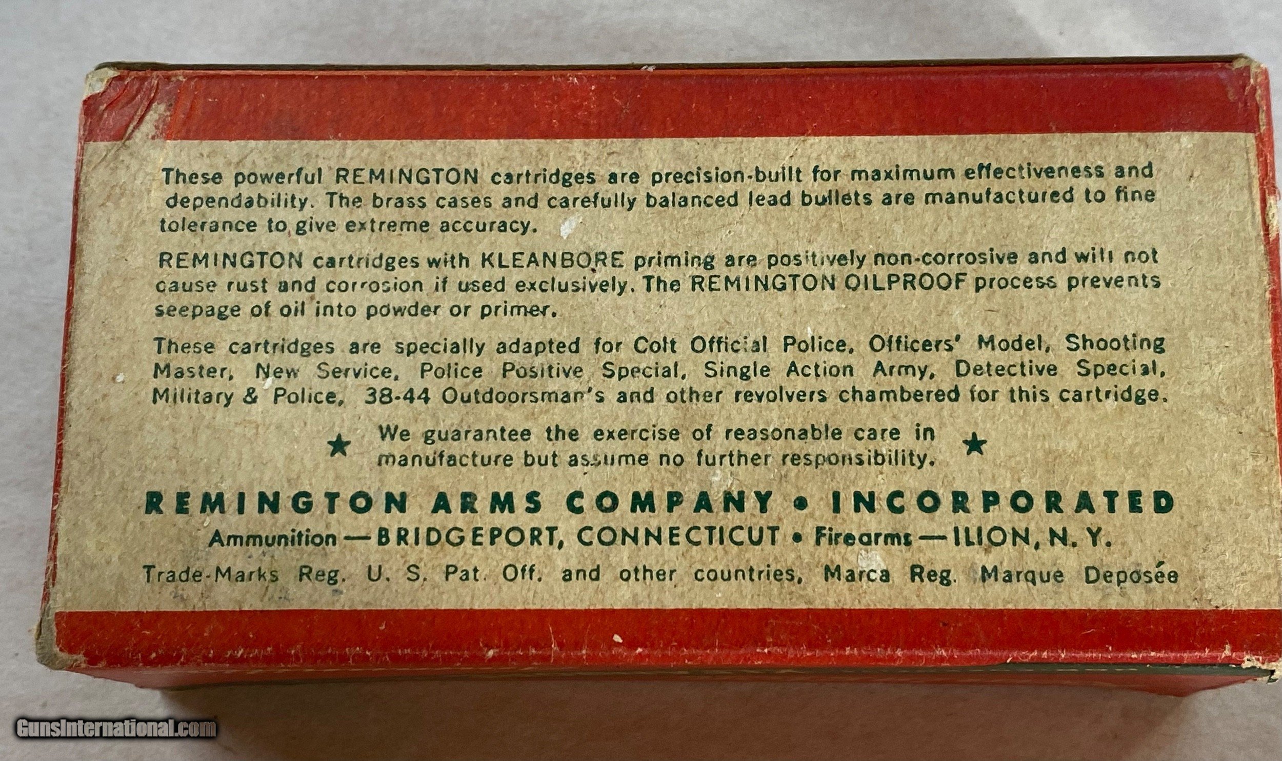 Vintage Remington 38 Long Colt 150 grain