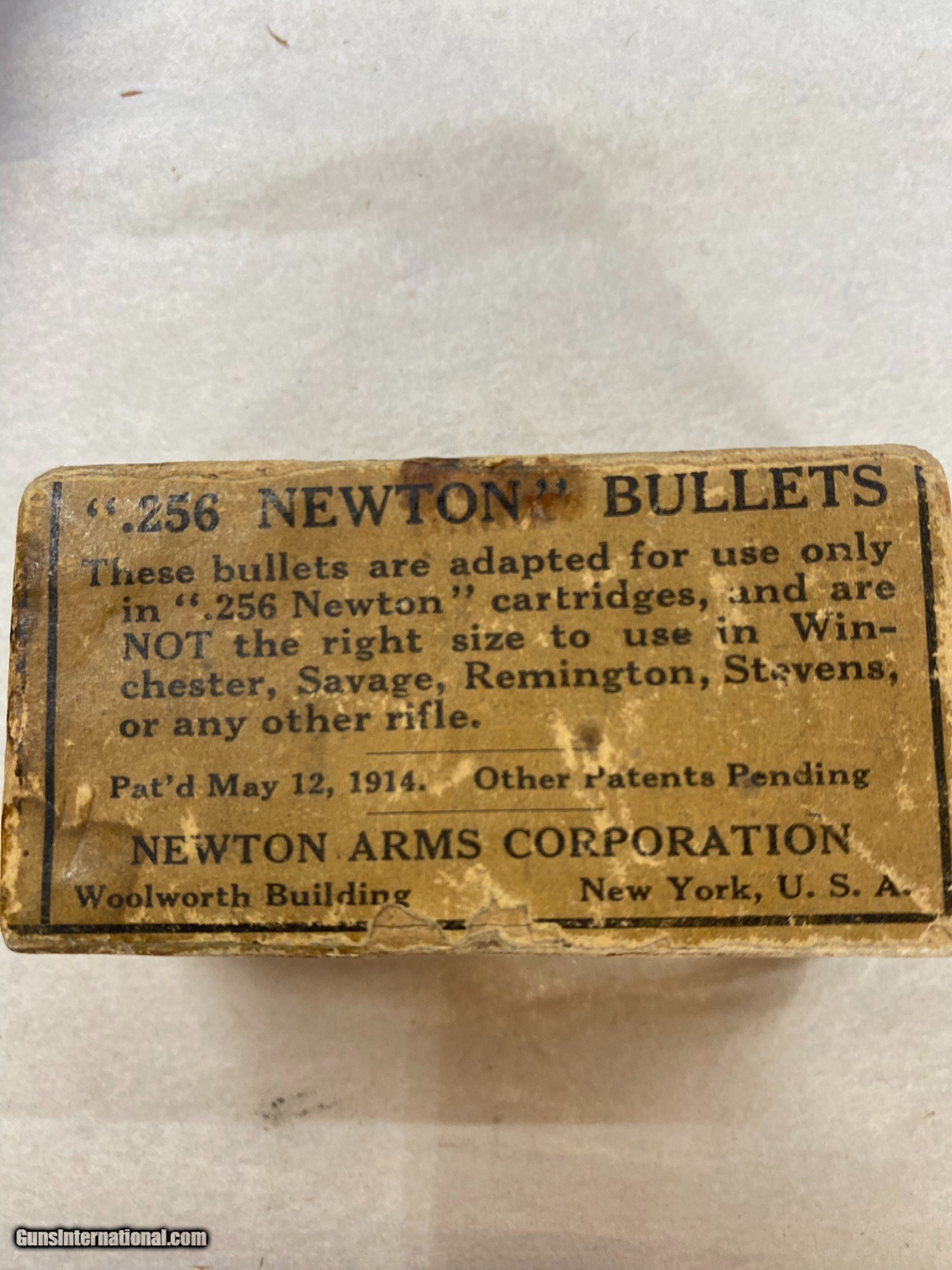 Vintage .256 Newton Bullets 100 Gr Full Box