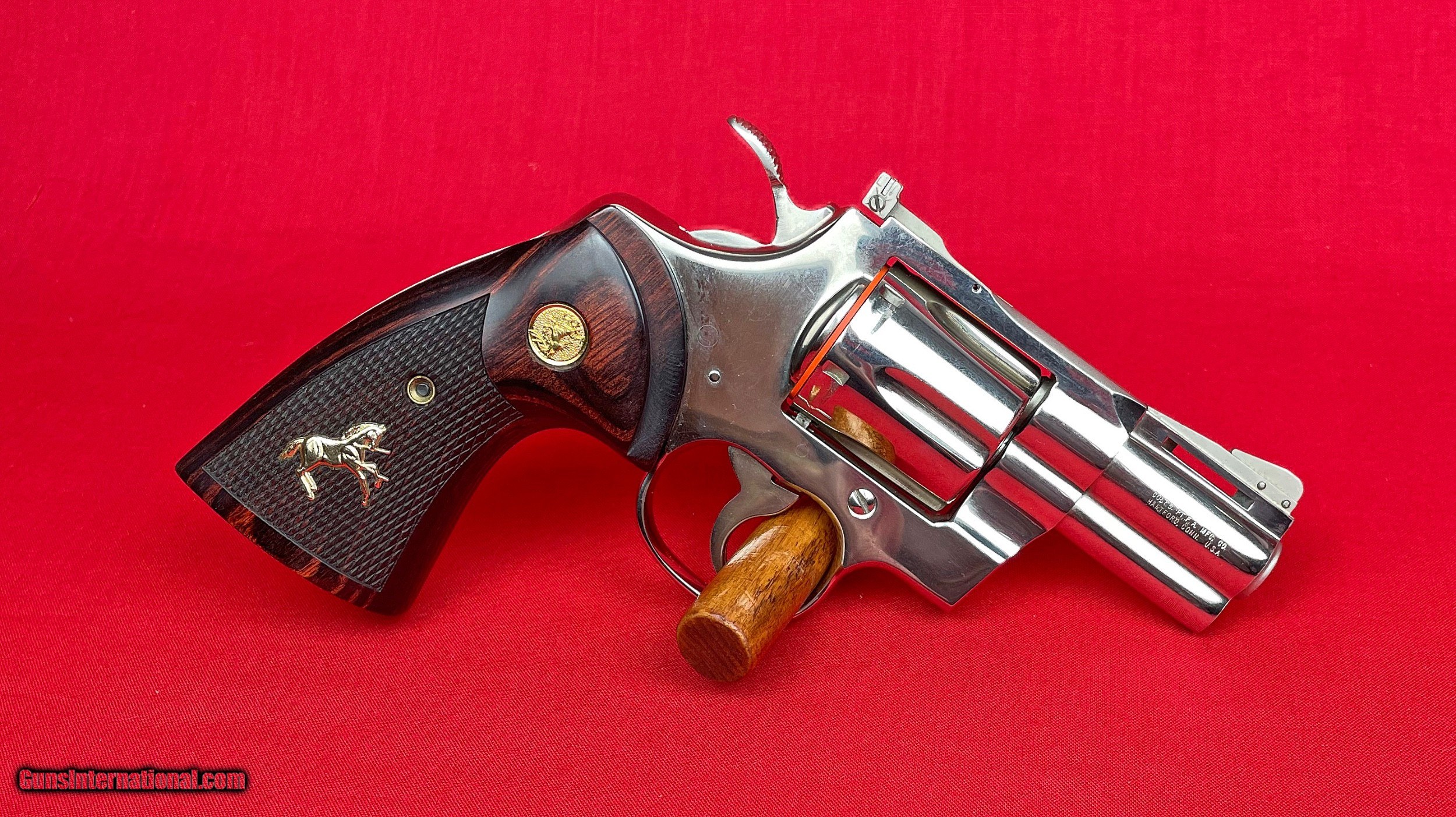Colt Python 2.5in Nickel Made 1977 w/ factory letter