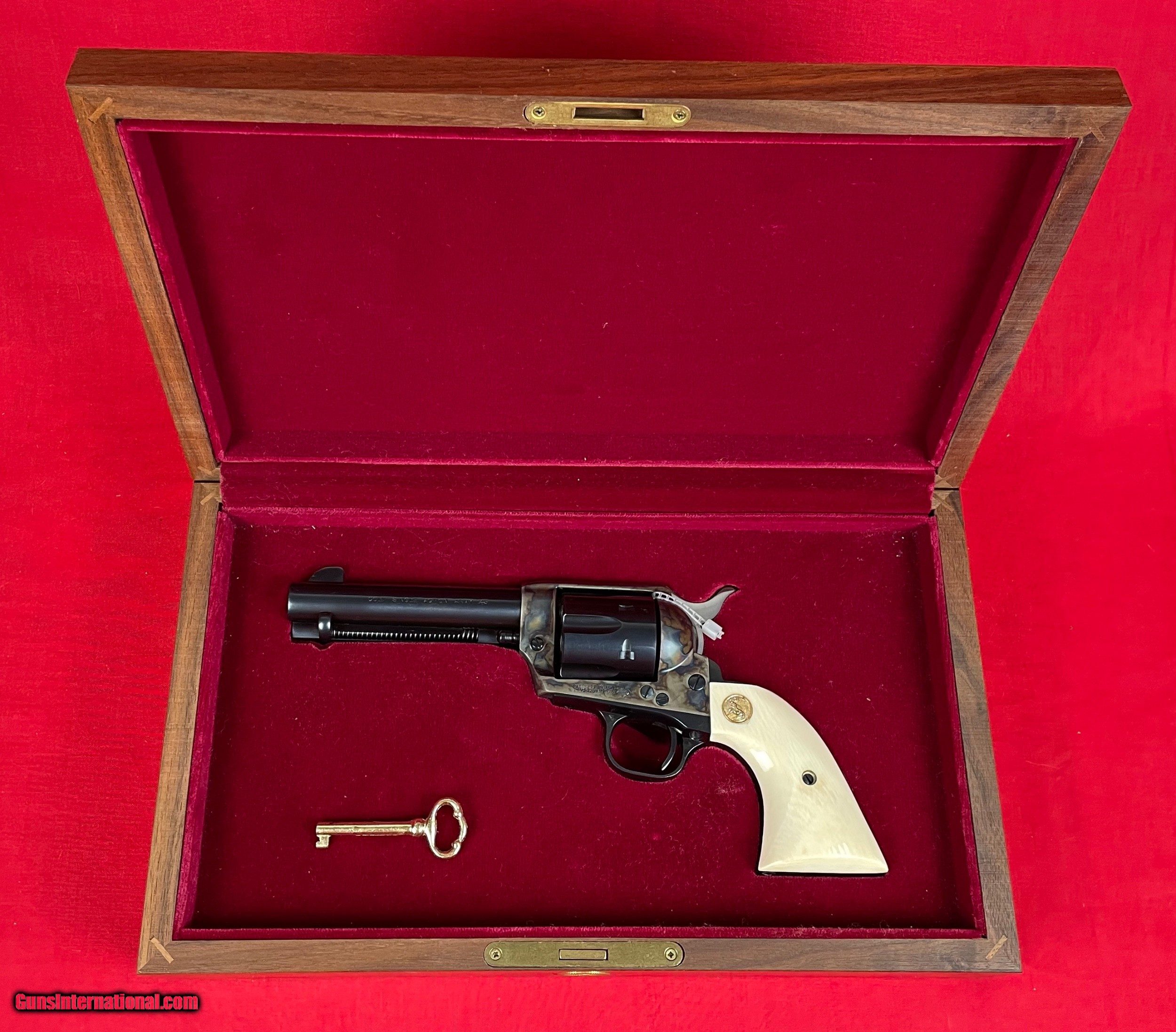 Colt Single Action Army Custom Shop Revolver 45LC w/ ivory stocks ...