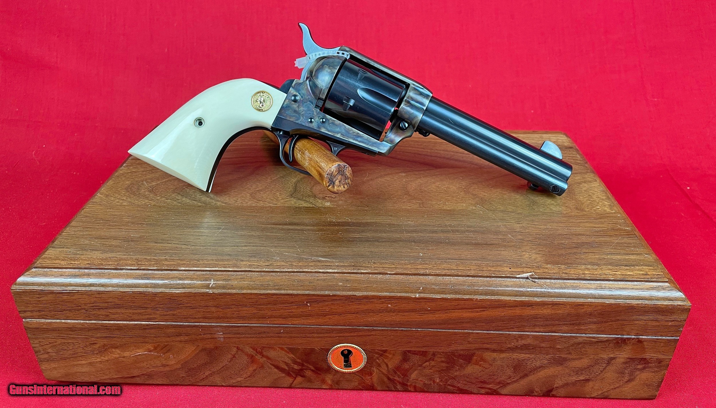 Colt Single Action Army Custom Shop Revolver 45LC w/ ivory stocks ...