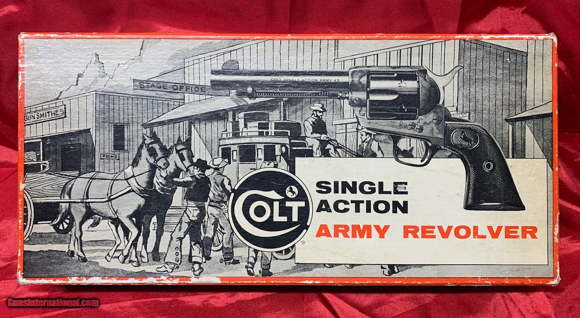 .45 LONG COLT SINGLE ACTION ARMY 7 1/2" Barrel, 2nd Gen, Hand Engraved ...