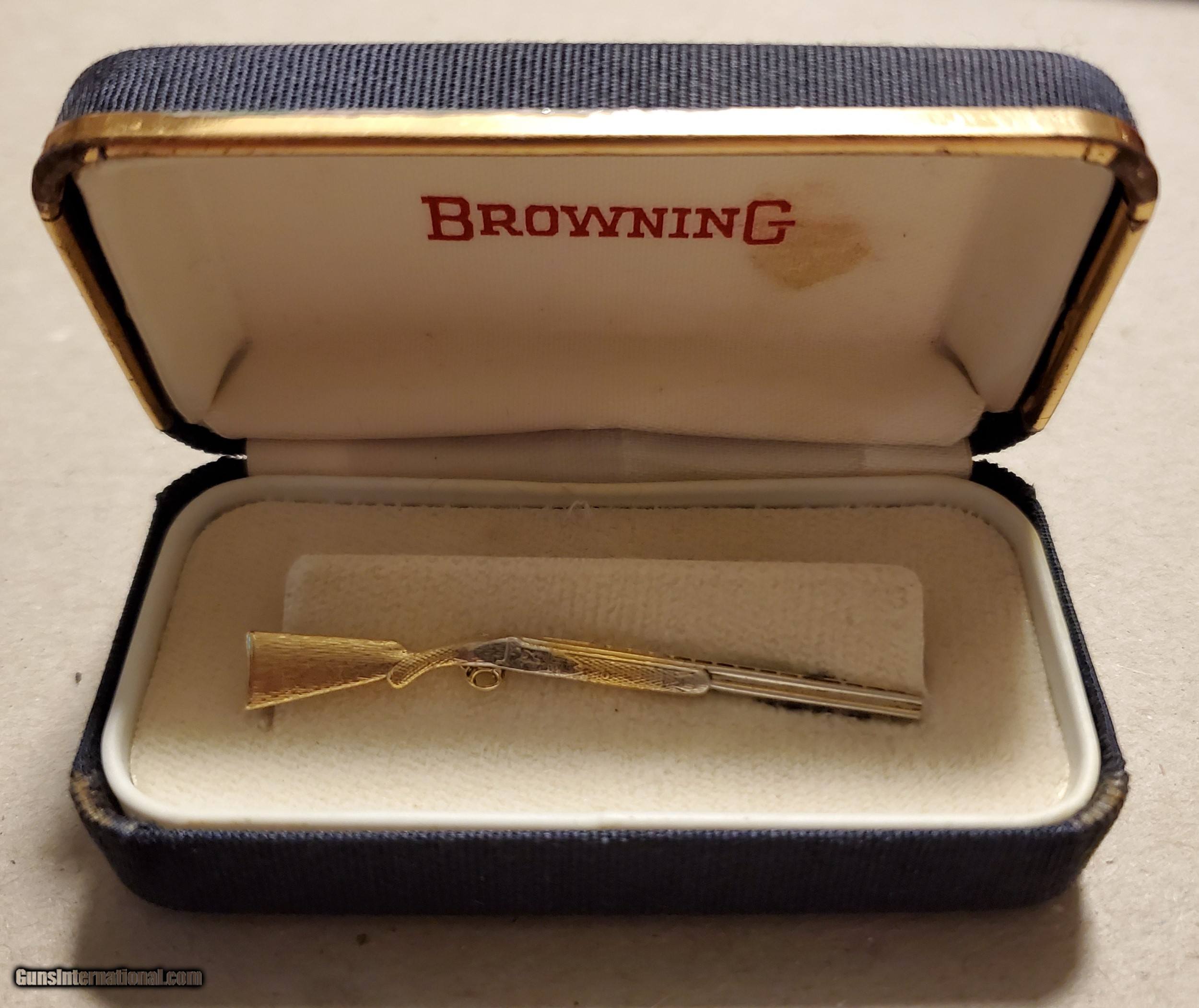VINTAGE BROWNINGN SUPERPOSED TIE CLIP