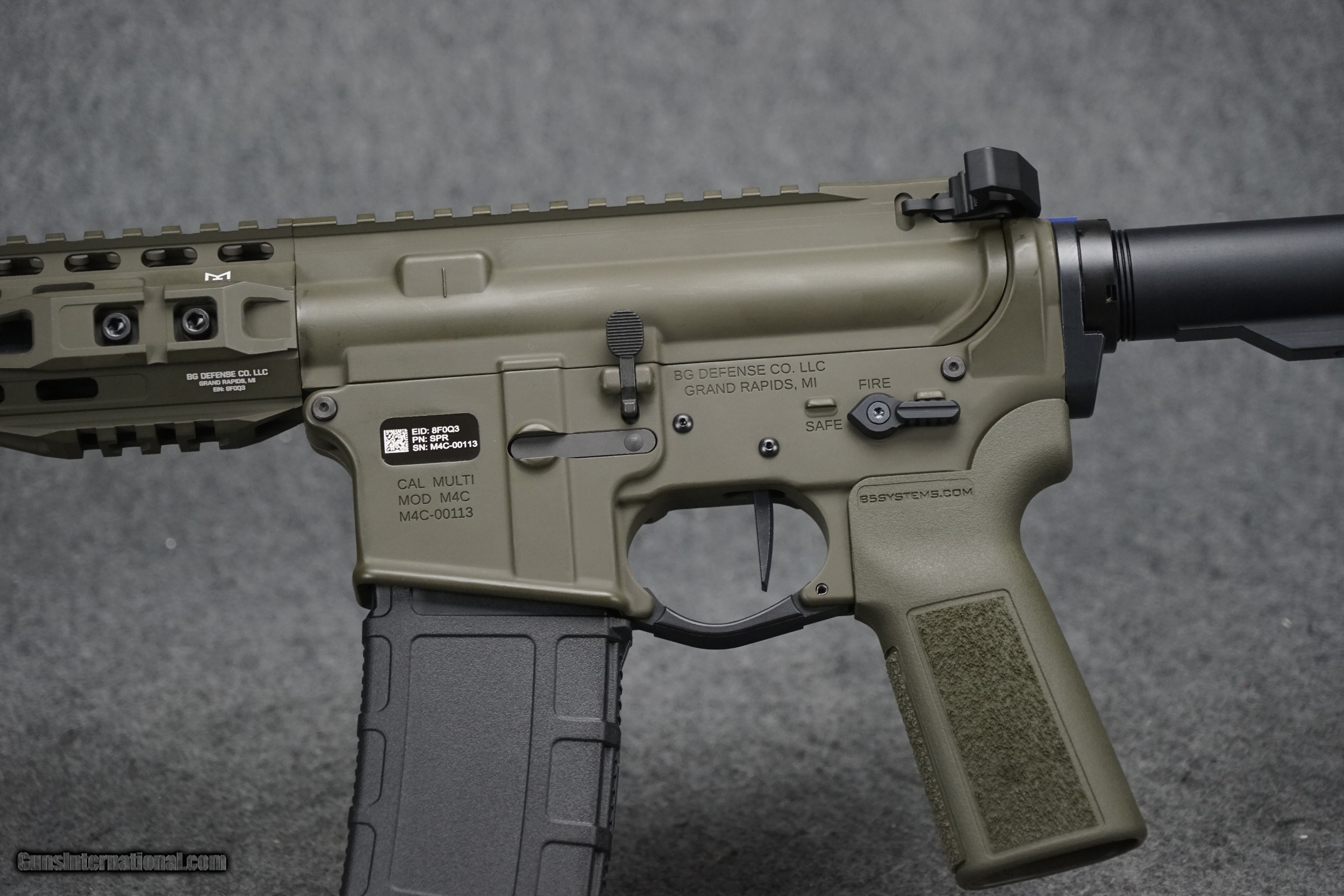 BG Defense Type-A SPR 10.5" Barrel 300 BLK OD GREEN