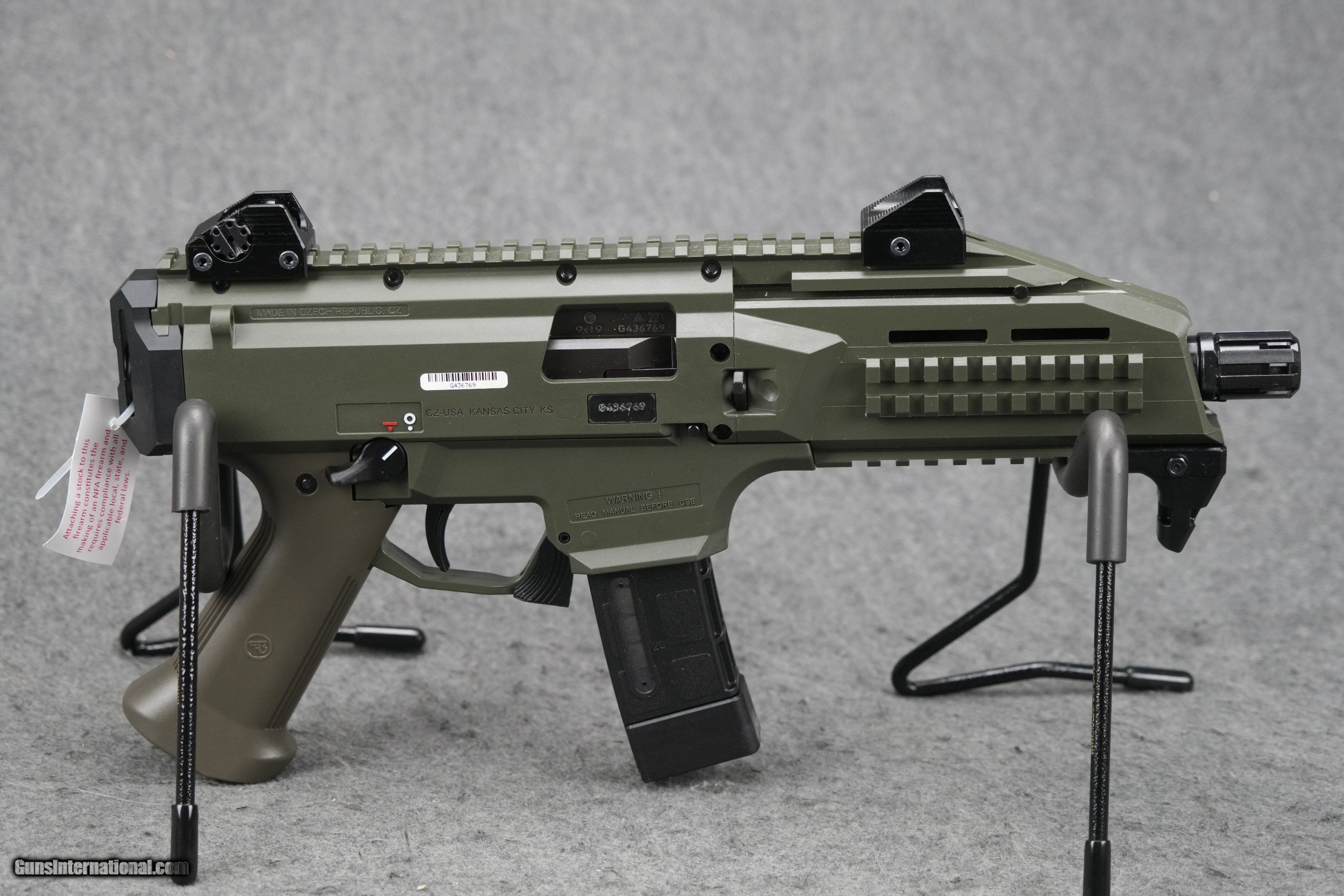 CZ Scorpion EVO 3S1 9mm 7.72" Barrel OD Green