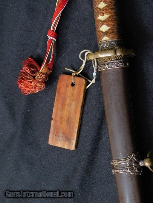 WW2 Japanese sword with identification tags to Jap soldier overall Ex++ ...