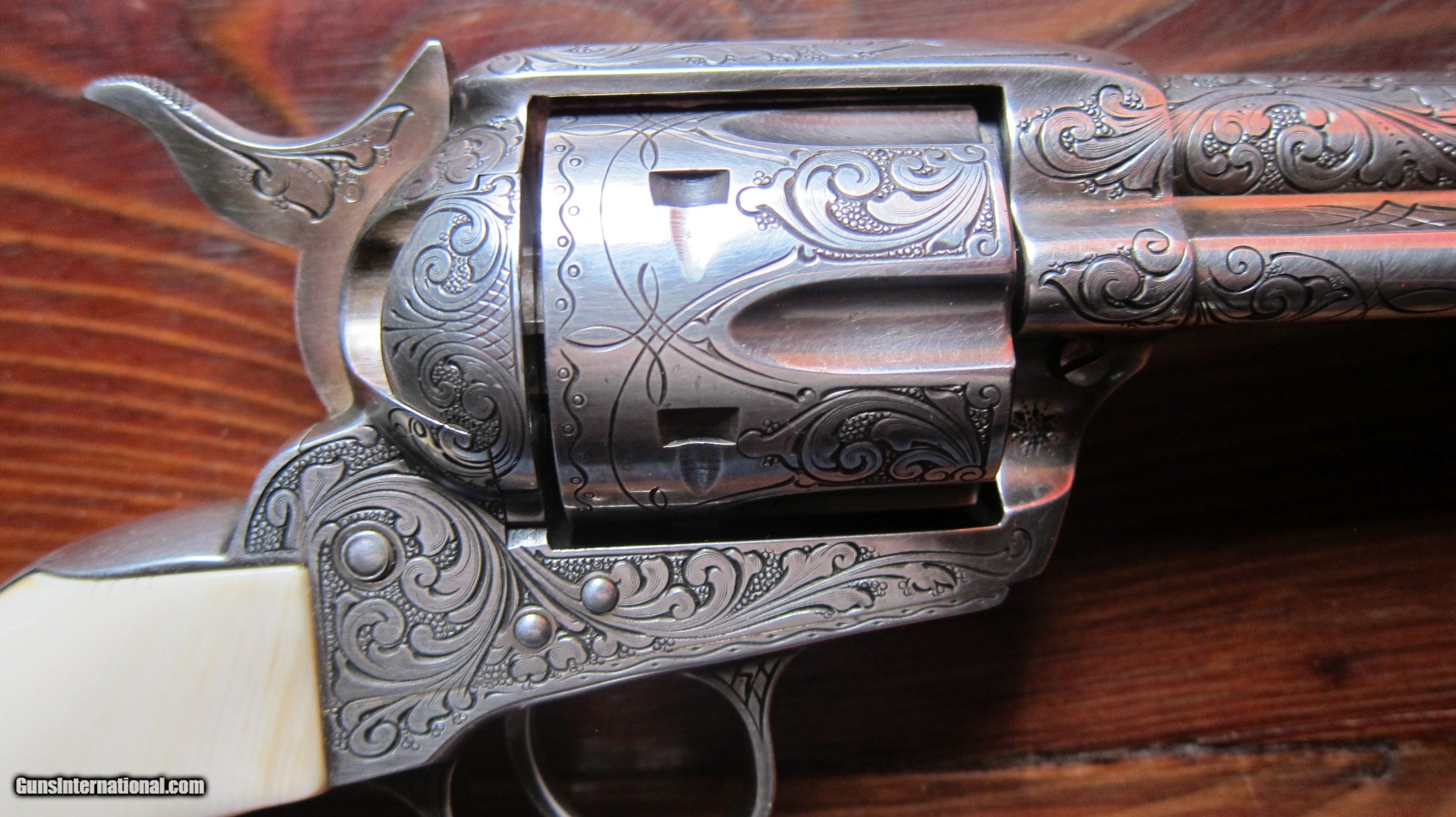 Colt single action Centennial engraving prototype for the Y.O. Texas ranch