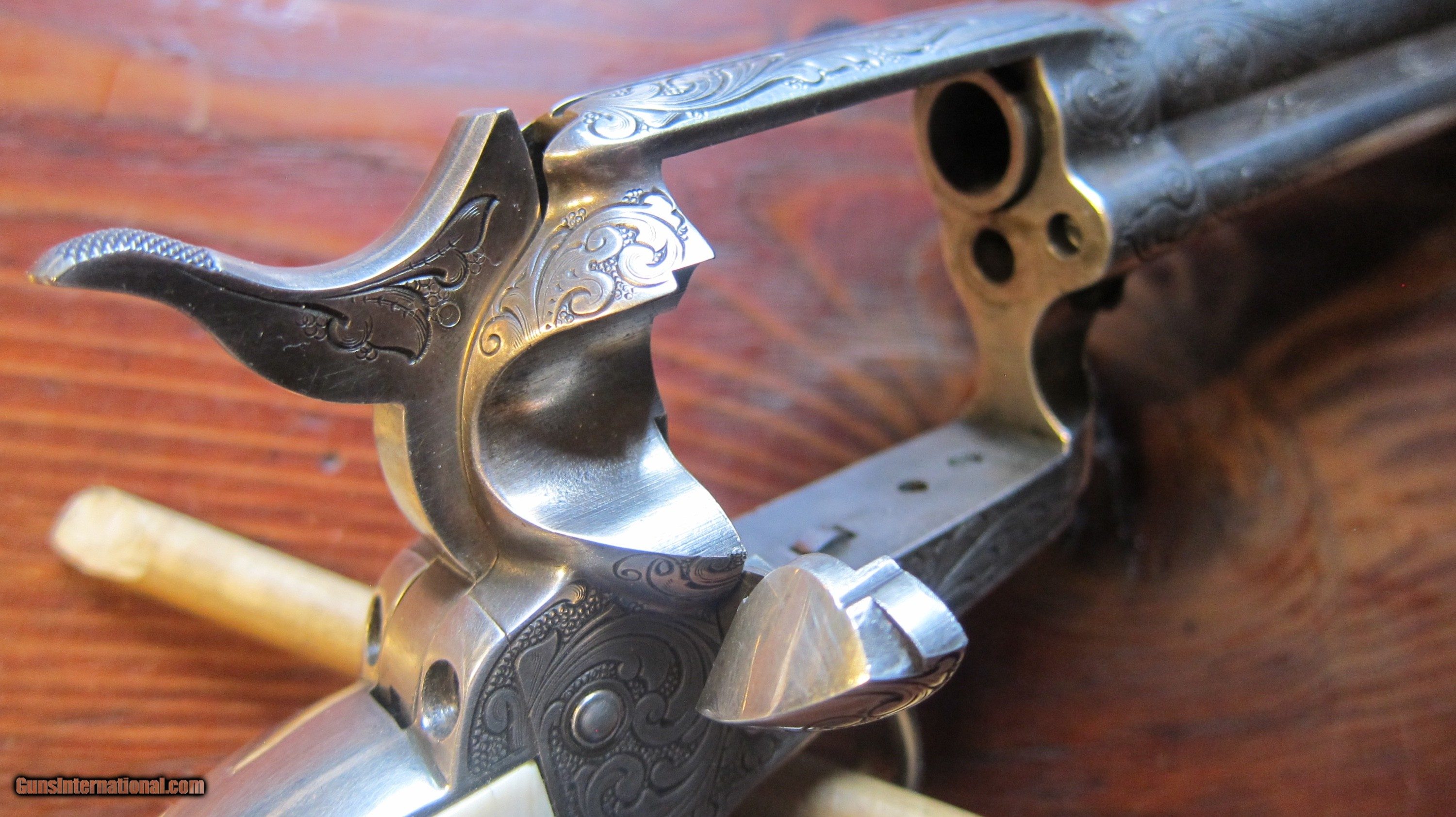 Colt single action Centennial engraving prototype for the Y.O. Texas ranch