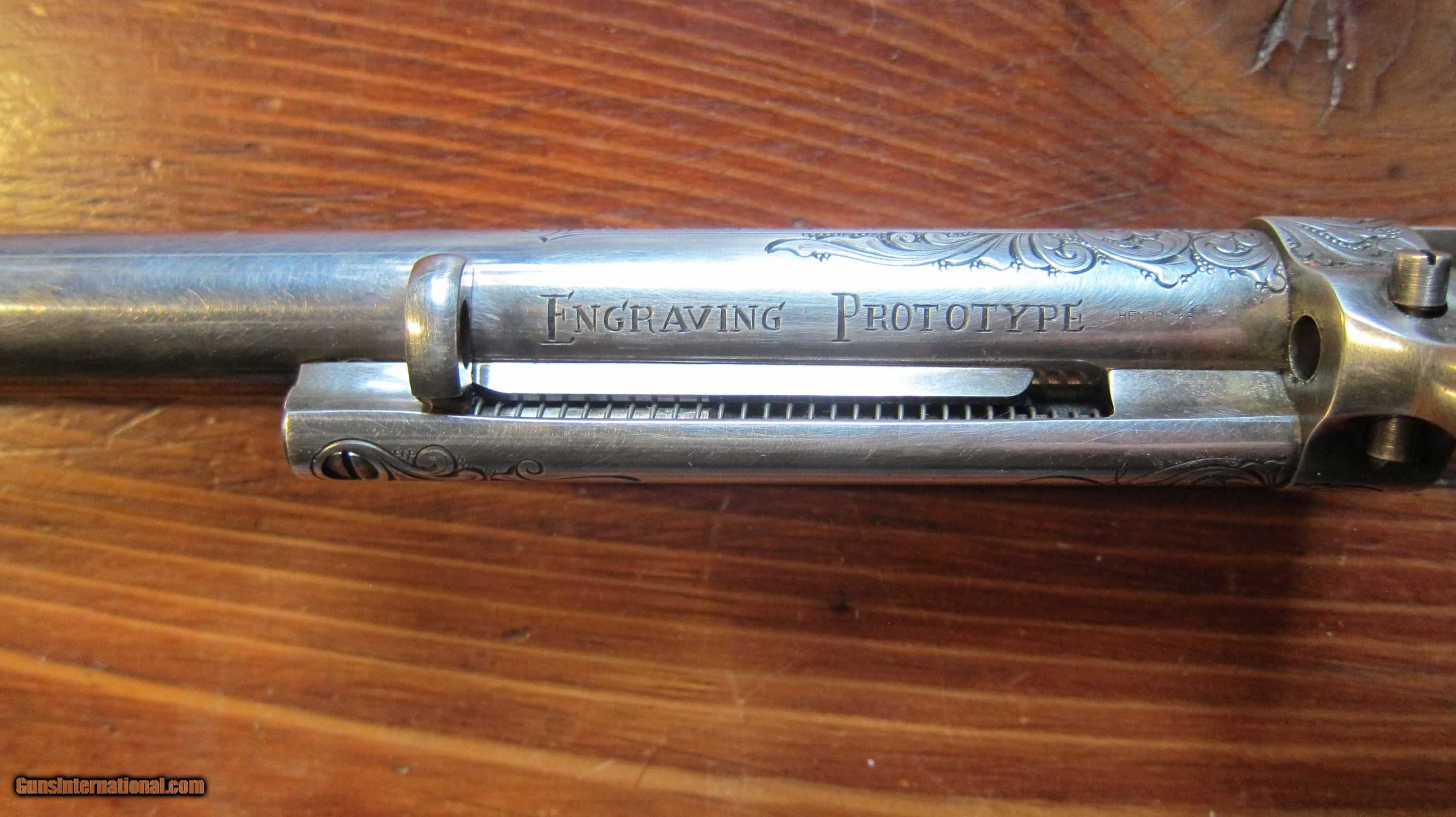 Colt single action Centennial engraving prototype for the Y.O. Texas ranch