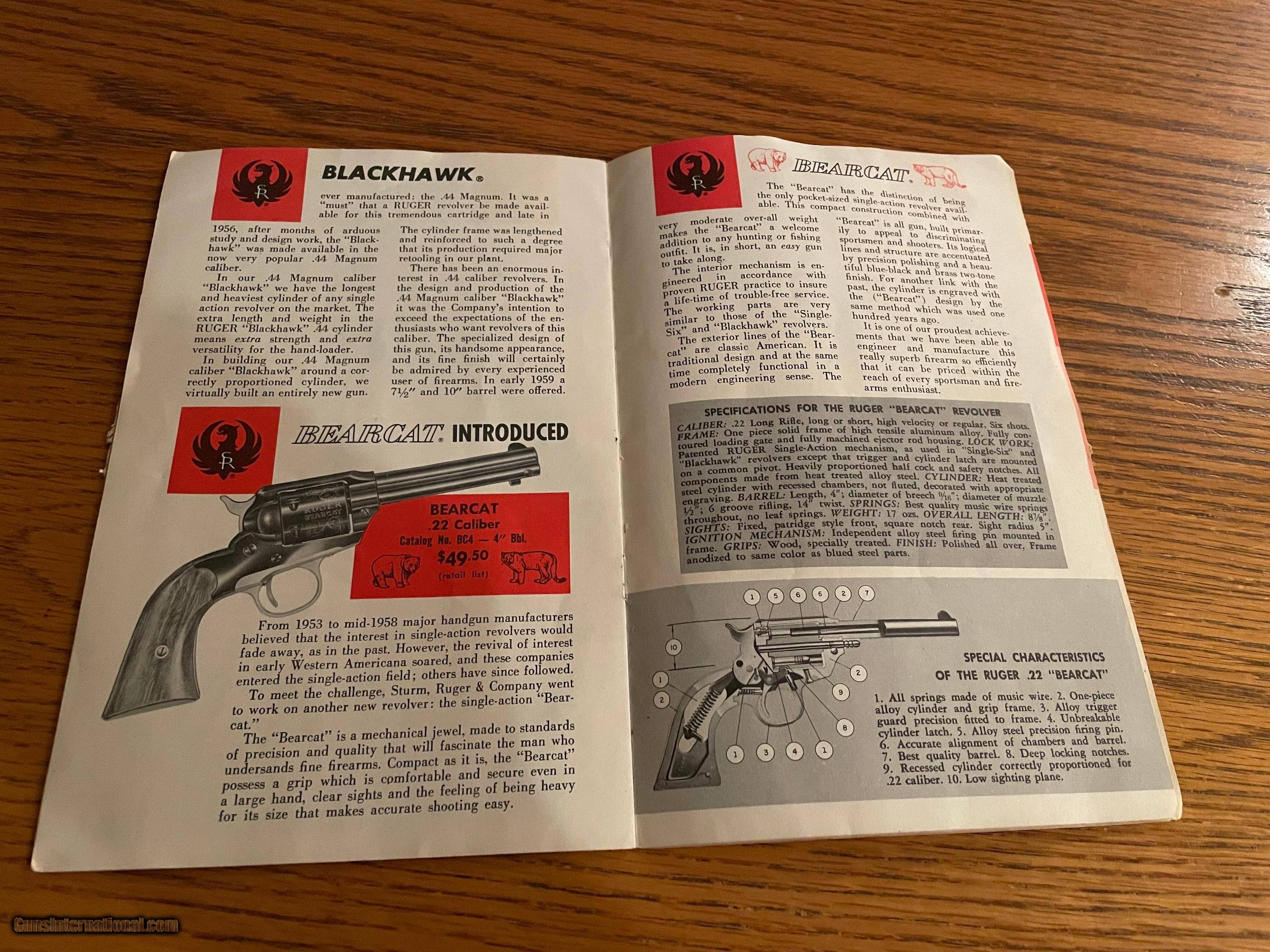 Vintage Ruger catalog circa 1959