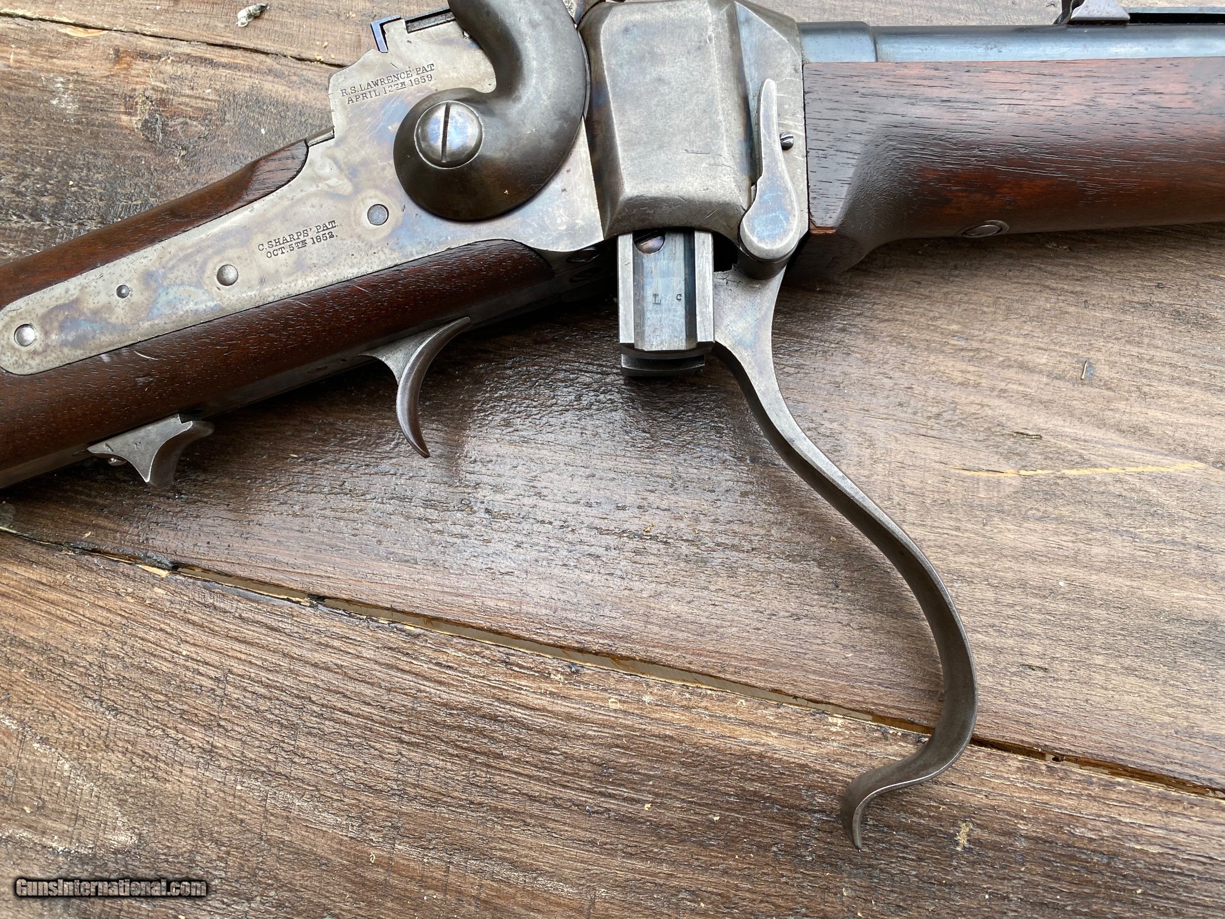 Rare High Condition 1859 Sharps Carbine-Case Colors! Patchbox!