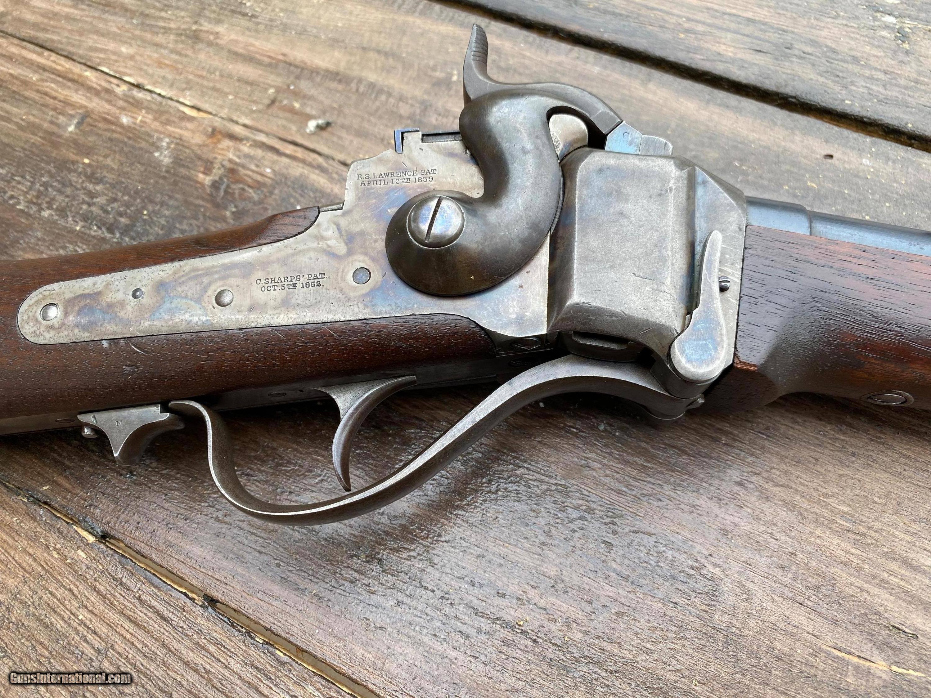 Rare High Condition 1859 Sharps Carbine-Case Colors! Patchbox!