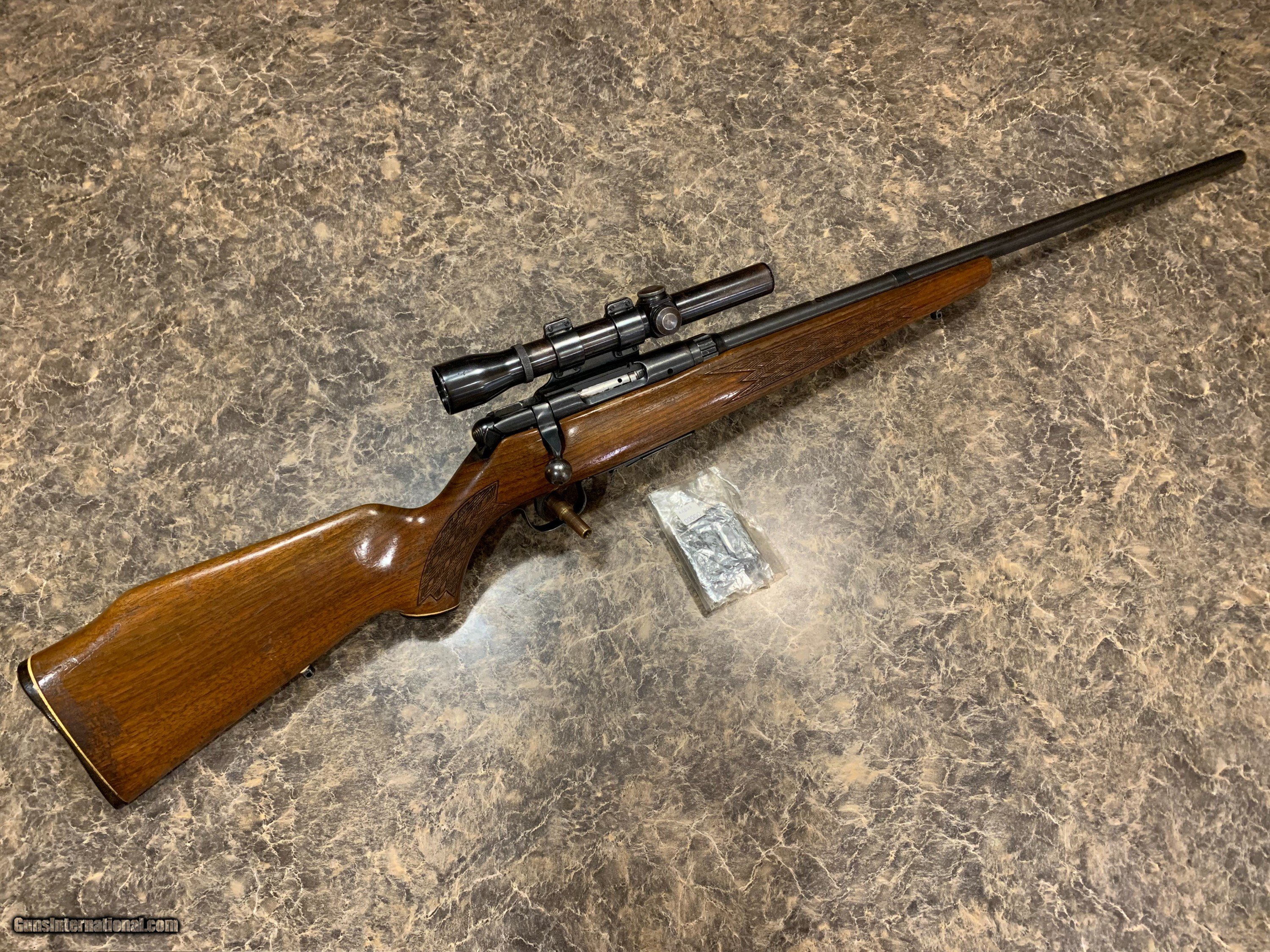 Savage Model 340 Series E 22 Hornet with Weaver K3 3x scope