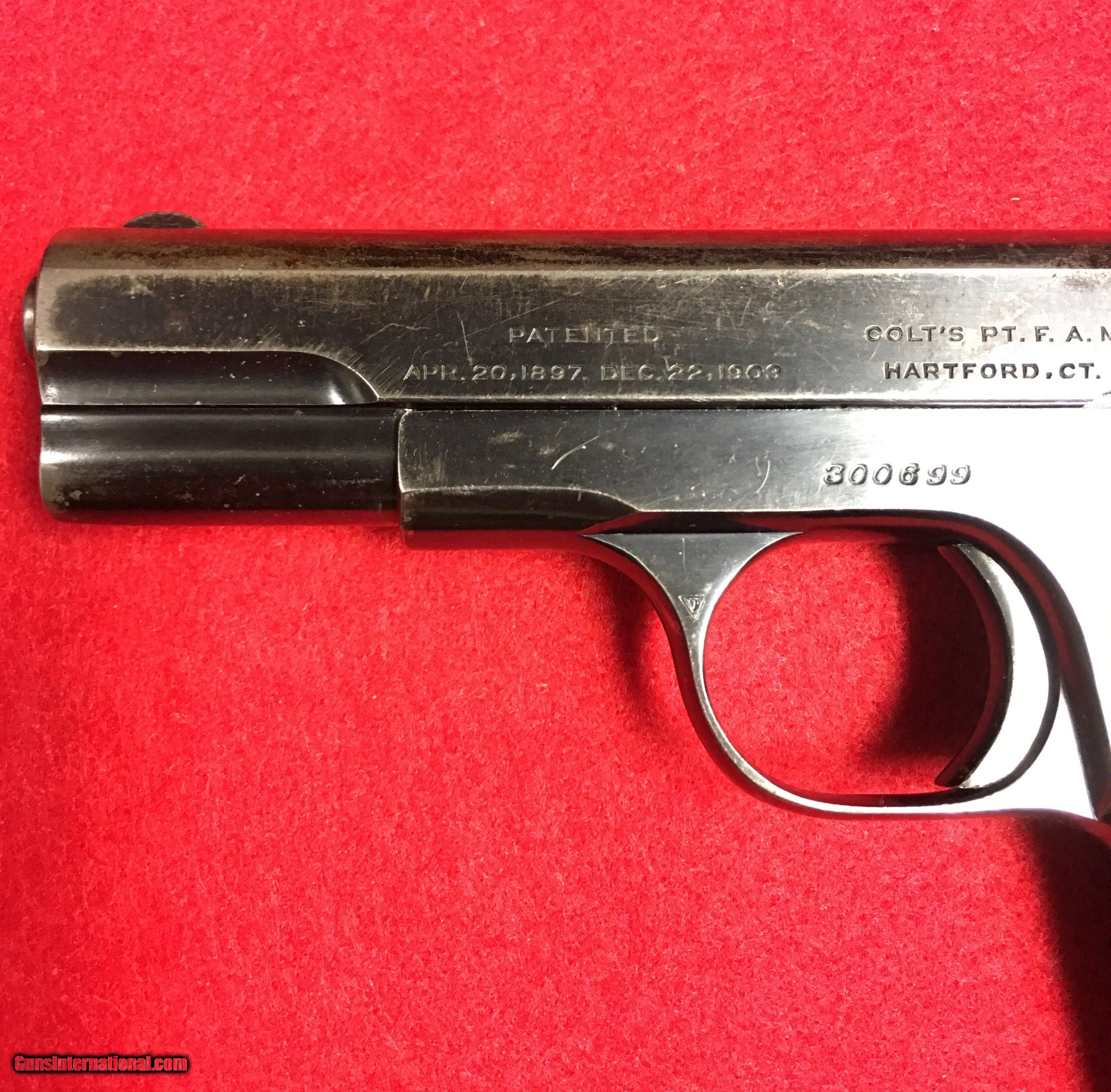 Vintage Colt 1903 Hammerless 32 Pocket Auto Mfg in 1919 3 3/4” Barrel