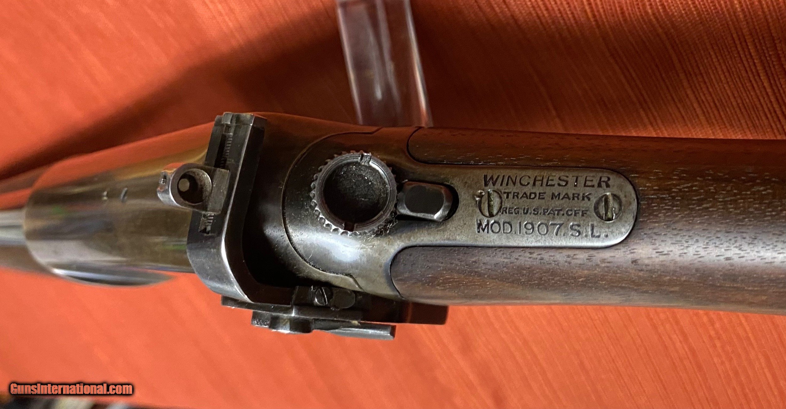 Vintage Winchester Model 1907 Semi Automatic Self Loading .351 Rifle ...