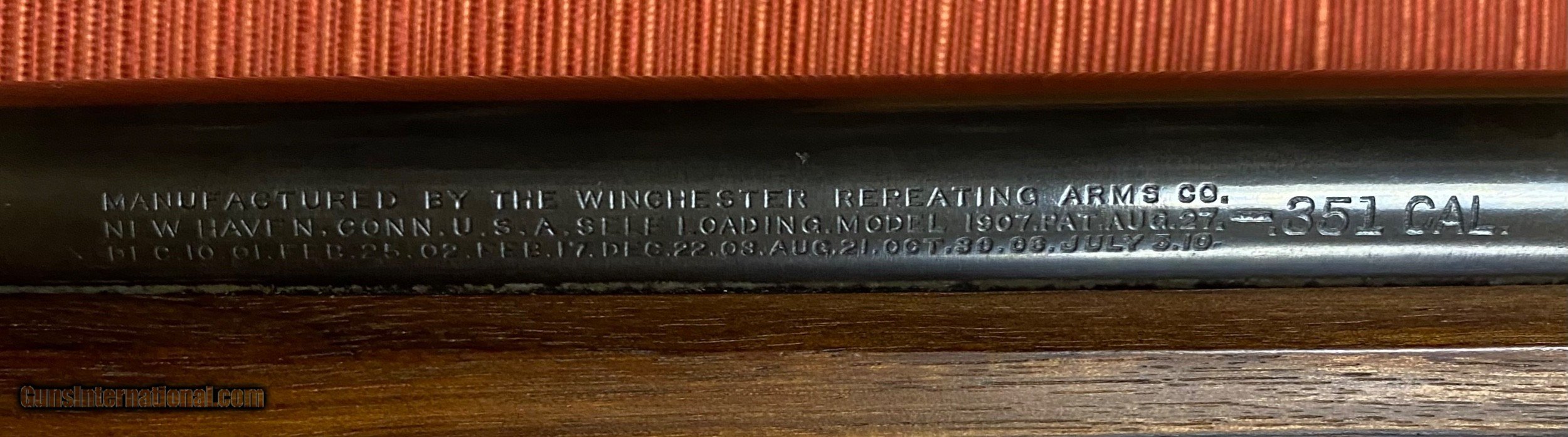 Vintage Winchester Model 1907 Semi Automatic Self Loading .351 Rifle ...