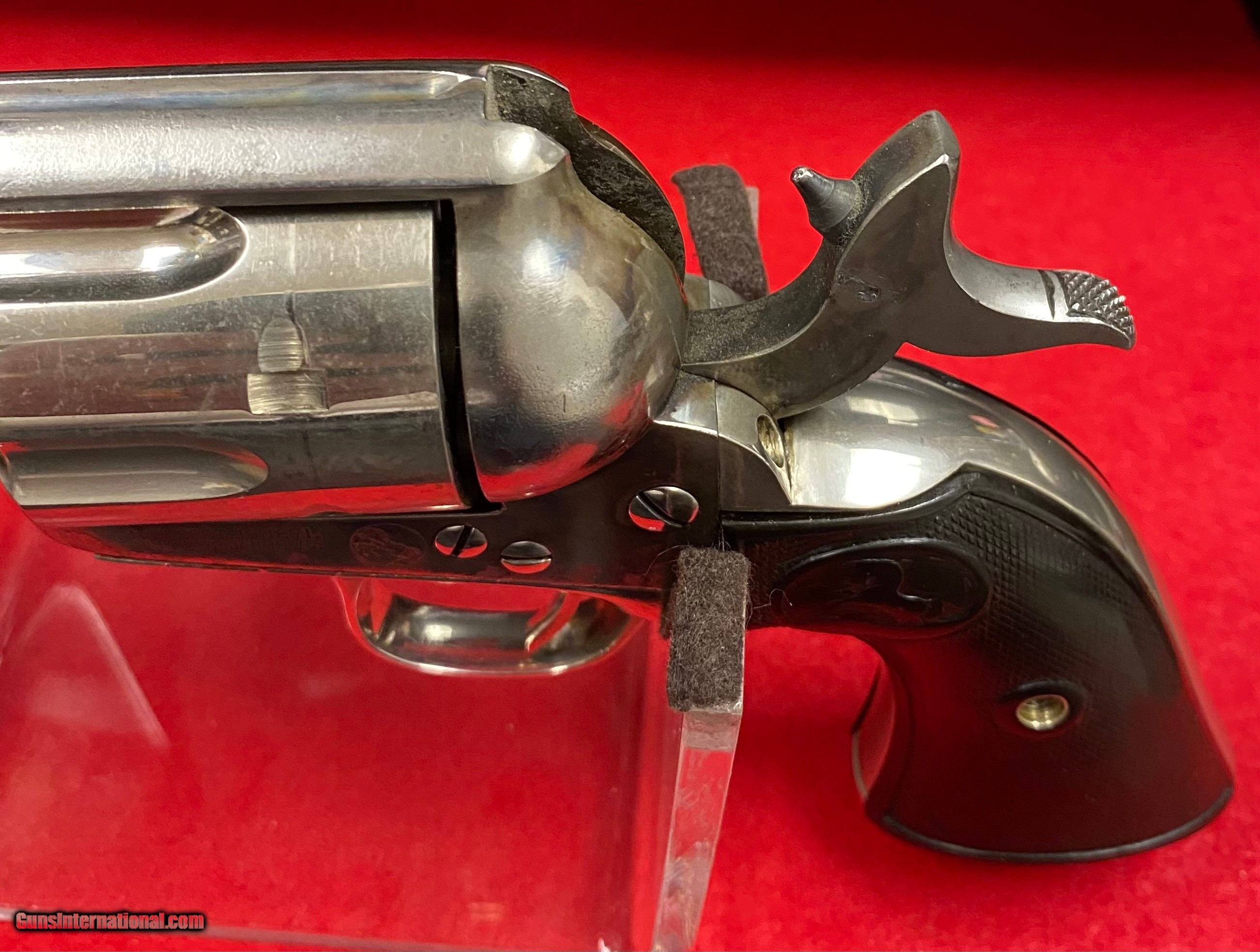 Vintage Colt SAA Nickel .44 Special Revolver with a 7 1/2” Barrel First ...